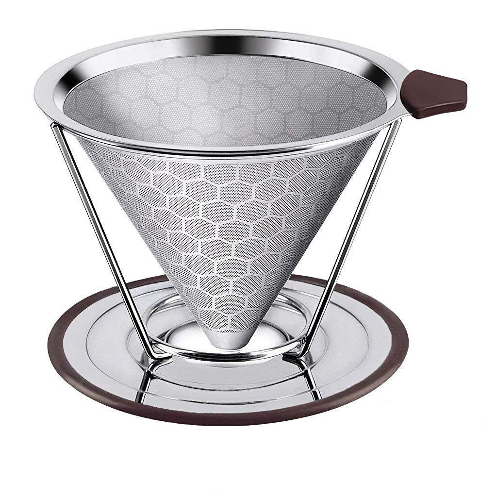 Supvox® Filter Coffee Maker 800 Mesh with Handle Pour Over Coffee ...