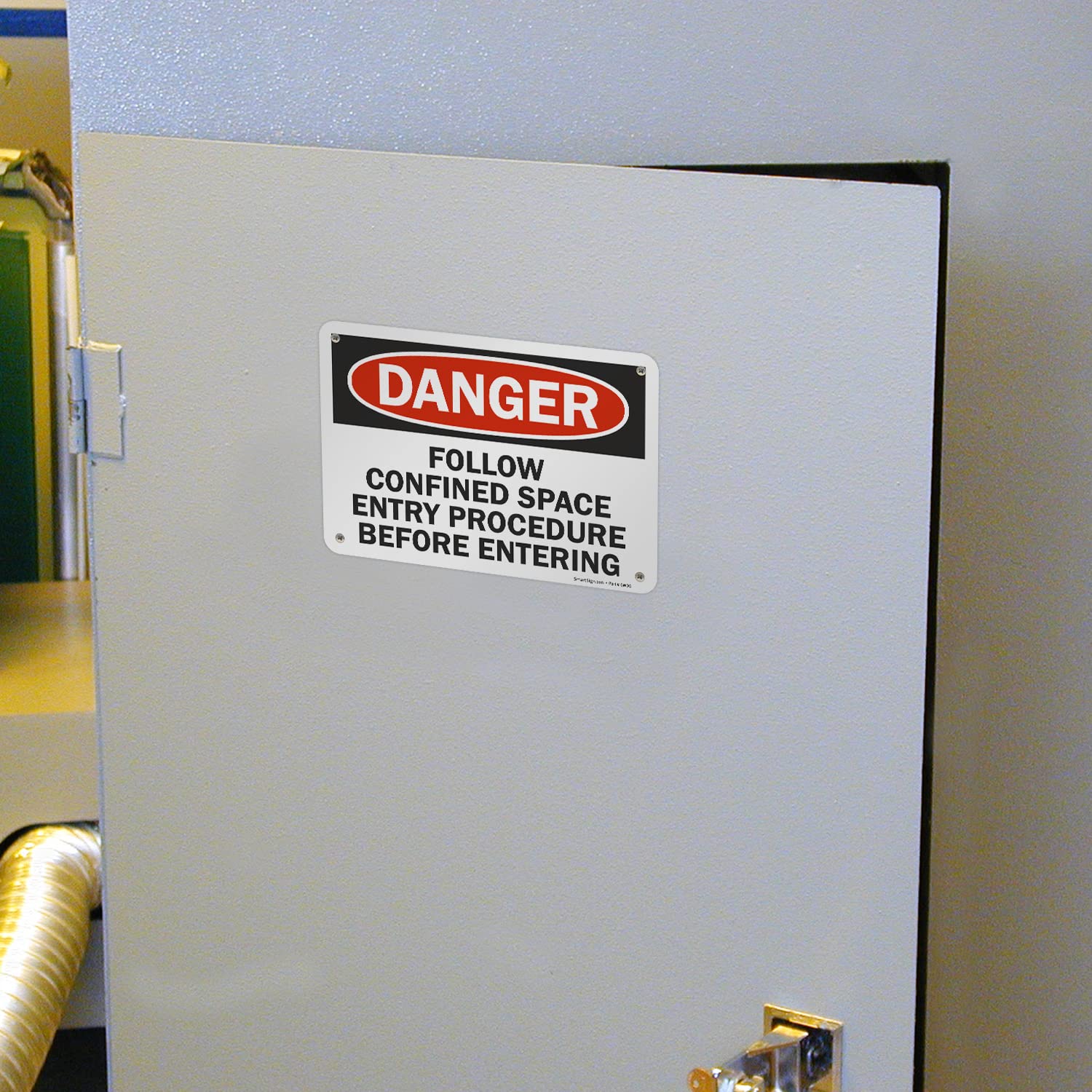 Diamond Dust SmartSign Confined Space Danger Label | OSHA Authorized ...