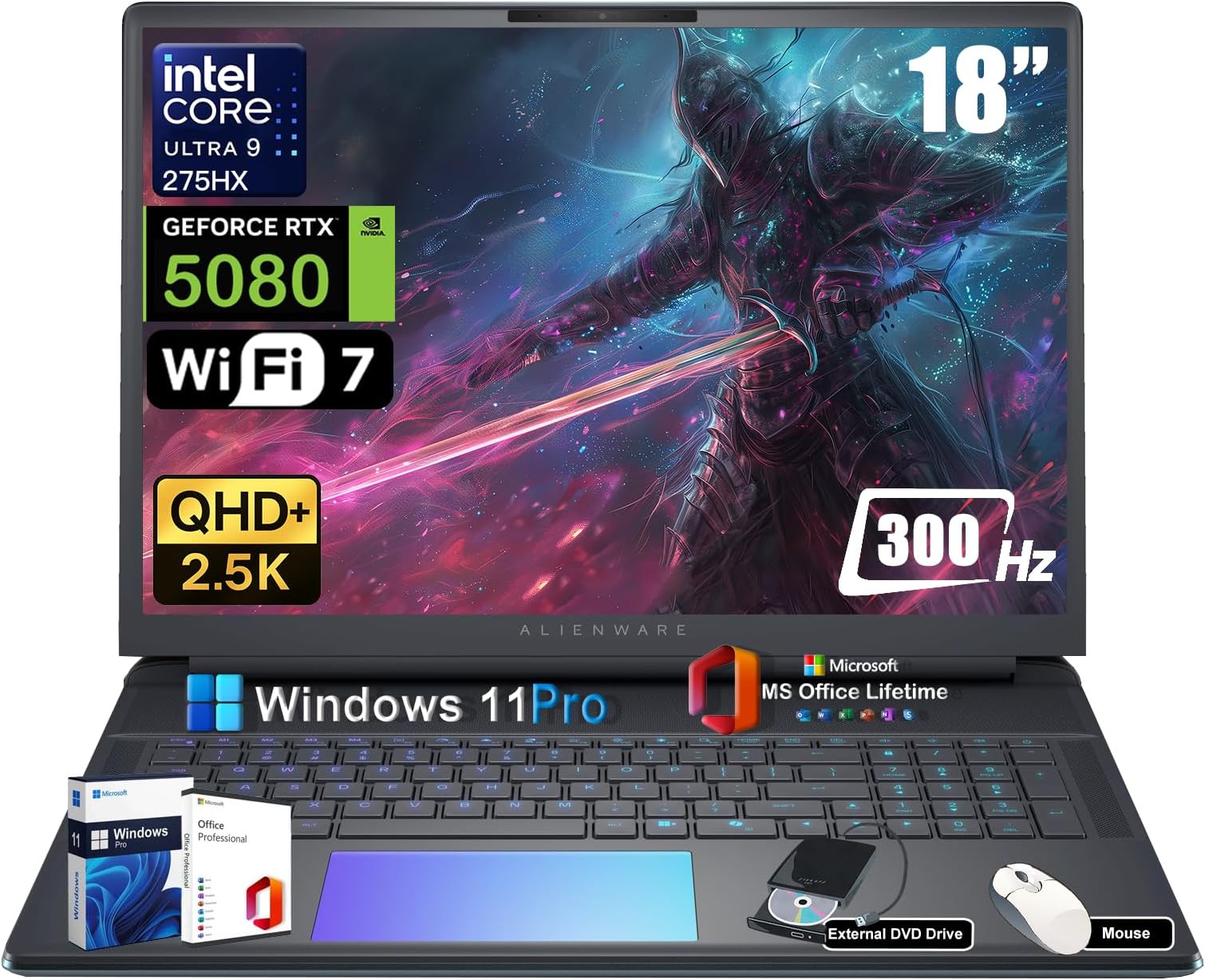 Amazon.com: Alienware 18 Area-51 Gaming Laptop - Intel Ultra 9 275HX ...