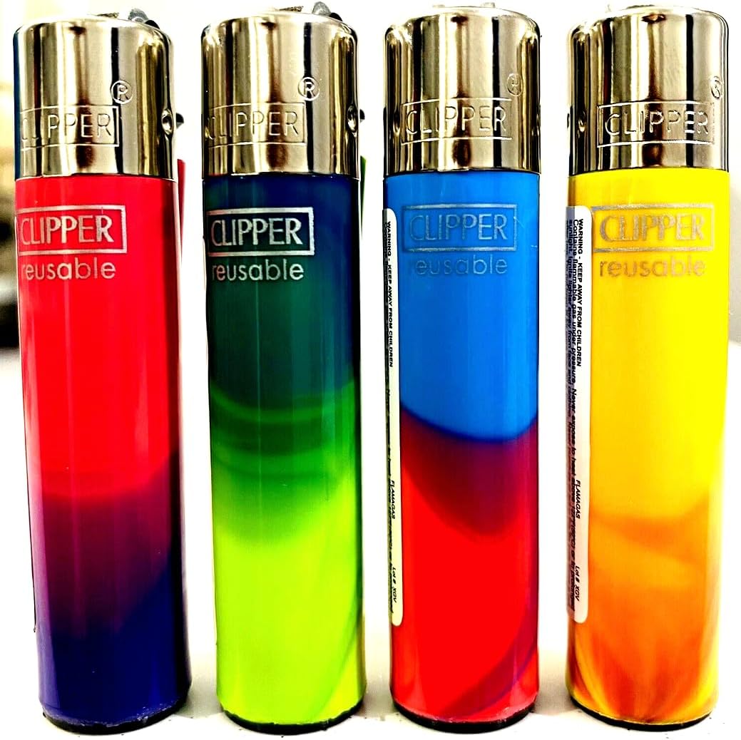 Clipper Micro - Pack of 5 - Lighter Assorted Colours & Designs : Amazon ...