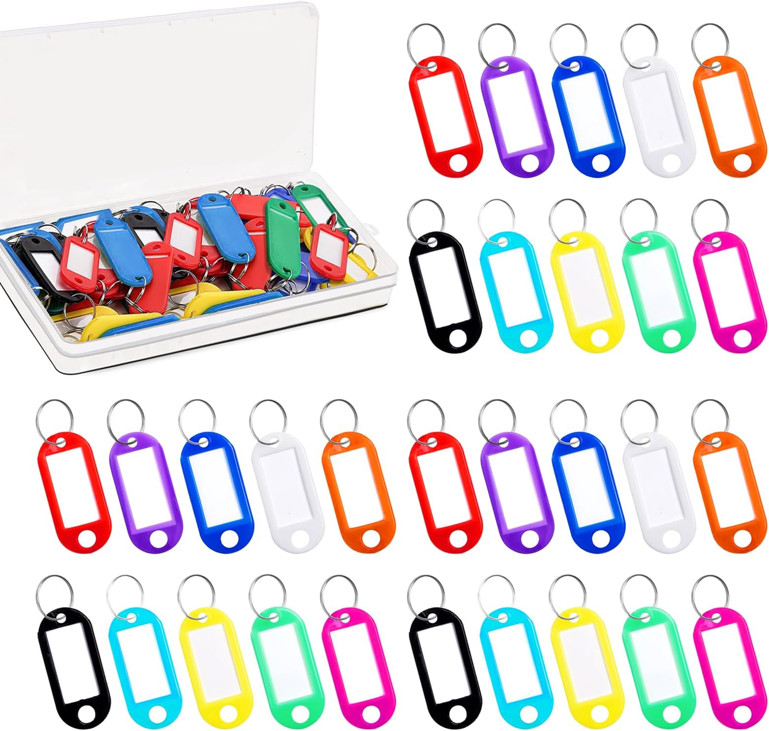 50Pcs Package Key Label,Memory Stick tag,Key tag with Split Ring,Come ...