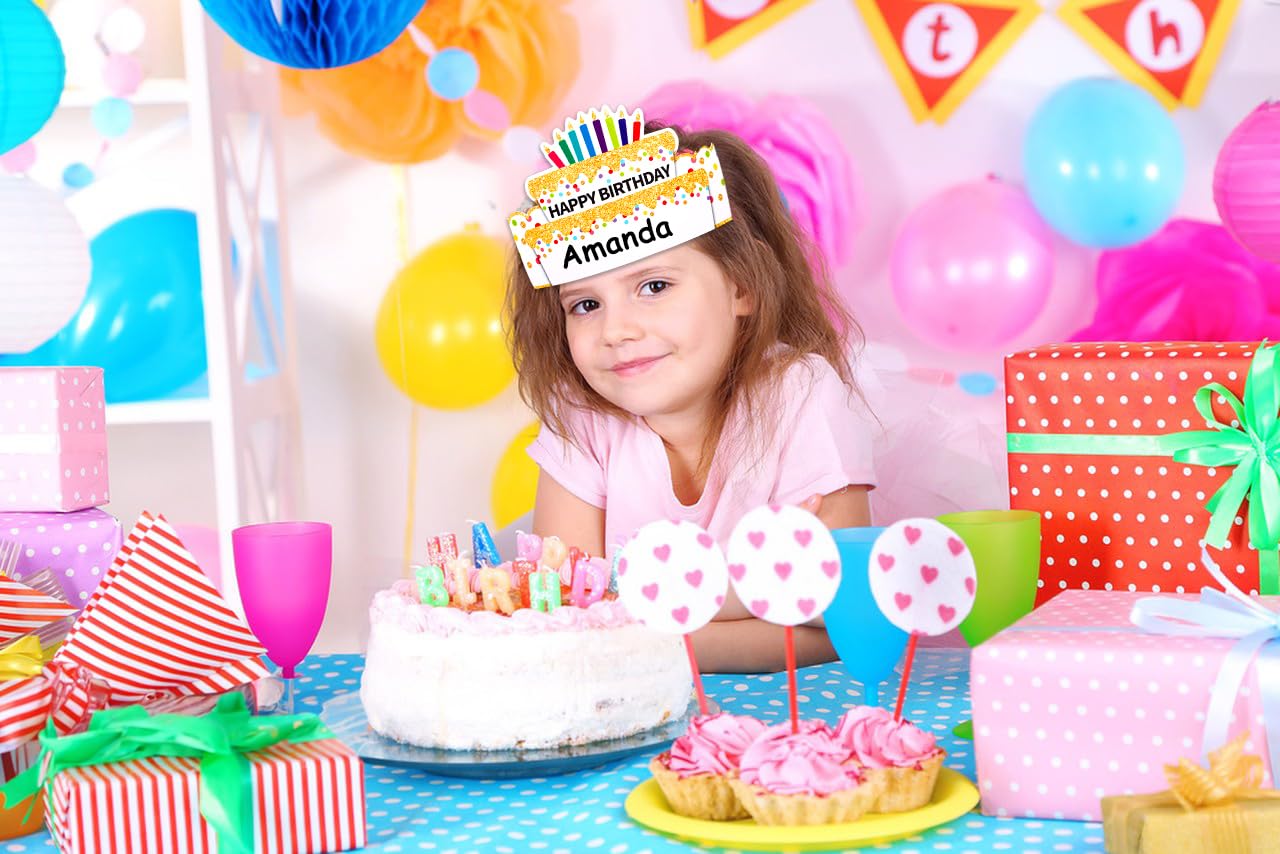 Snapklik.com : WaaHome Confetti Birthday Crowns For Kids Classroom ...