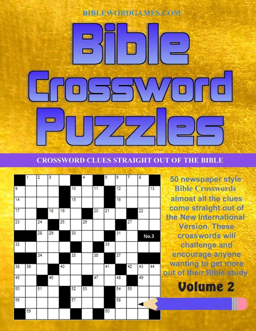 Bible Crossword Puzzles Vol.2: 50 Newspaper style Bible Crossword ...