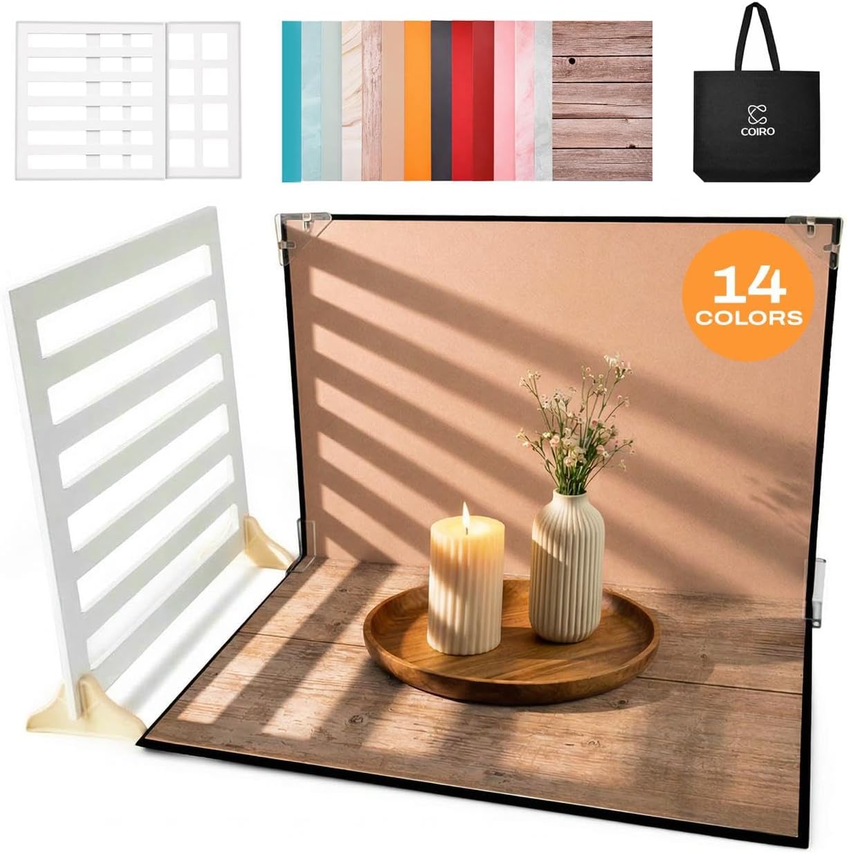 Amazon.com : C Coiro Product Photography Backdrops 14 Patterns, 2 Grids ...