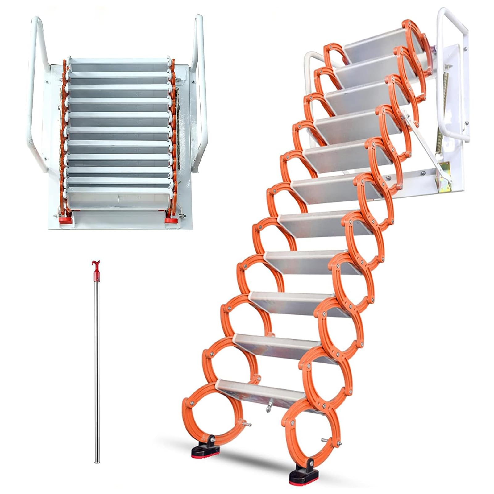 Wall Mounted Attic Ladder Household Loft Access Extension Stairs ...