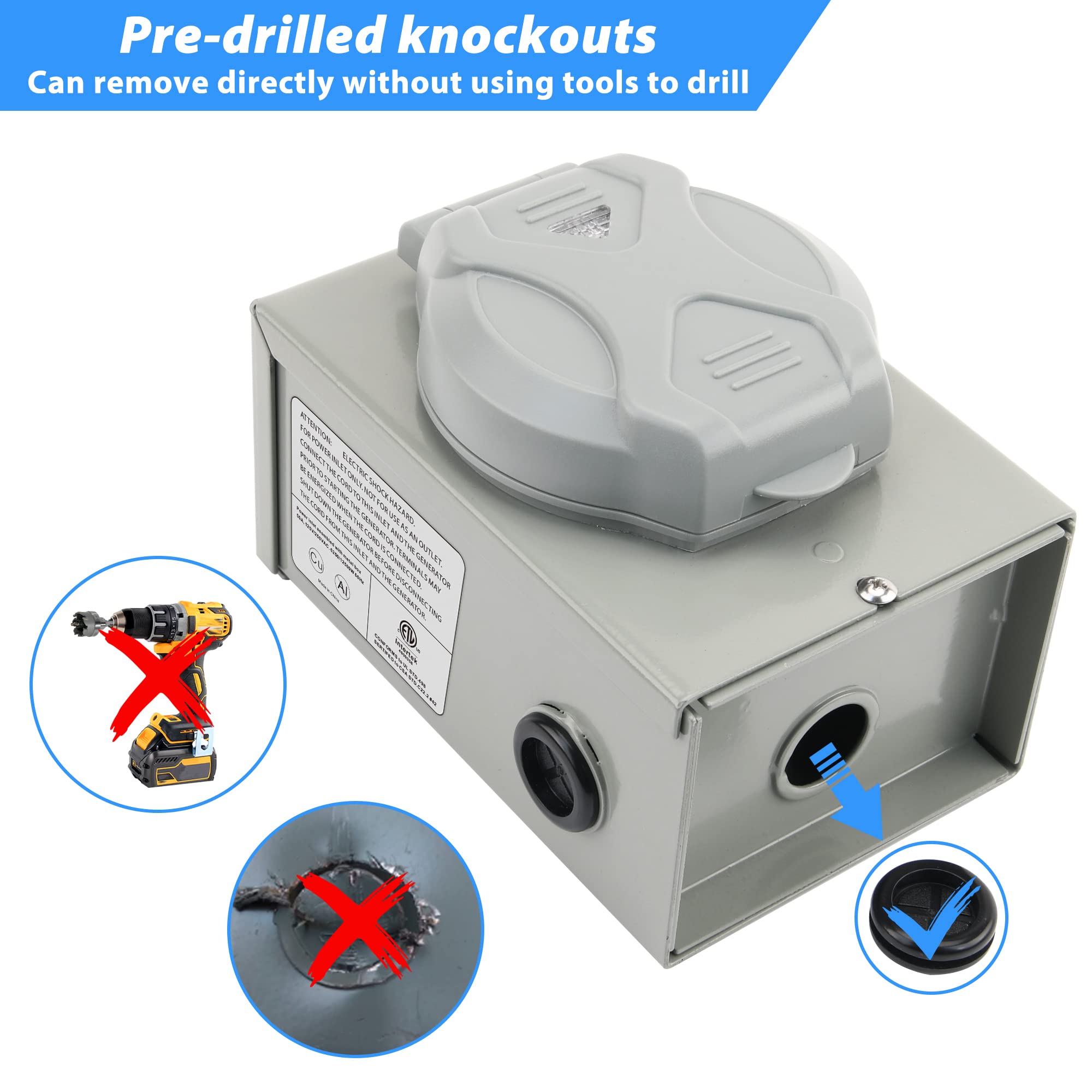 Snapklik.com : Hynade 12500W 50A Generator Transfer Switch