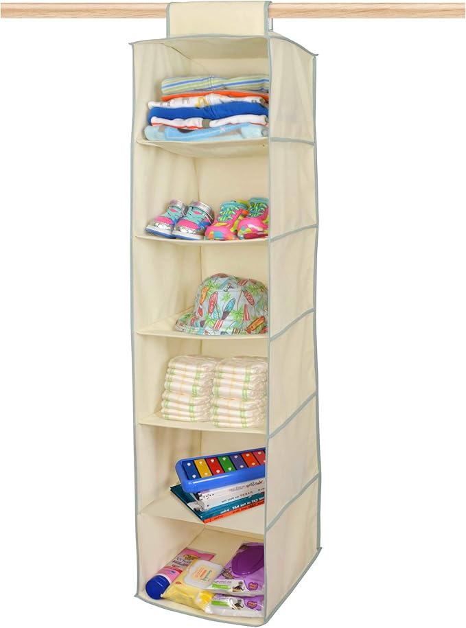 Amazon.com: Smart Design Shelf Cubby Hanging Organizer w/ Hook & Loop ...