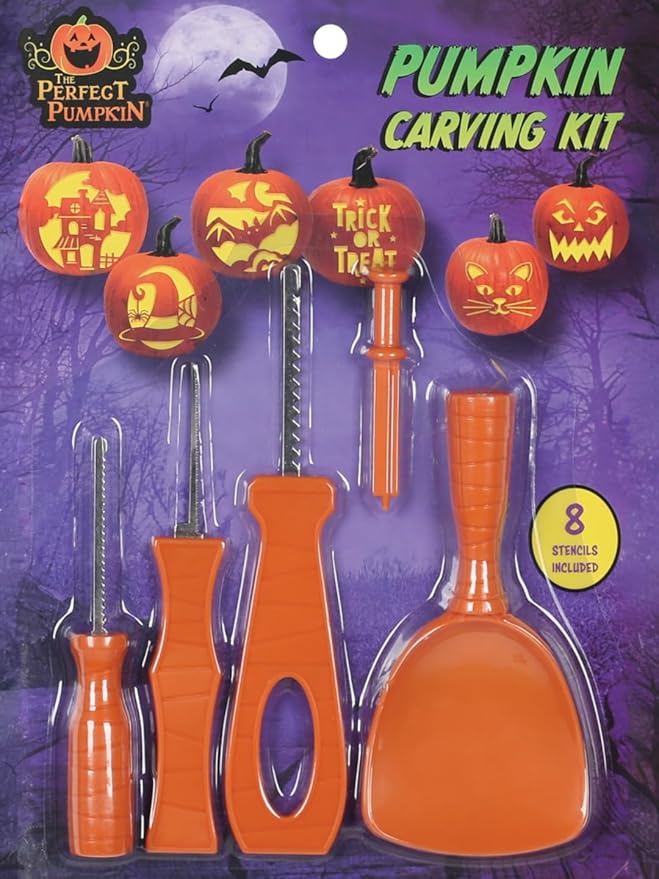 Amazon.com: Seasons Pumpkin Carving Kit, Tools and Accessories for ...