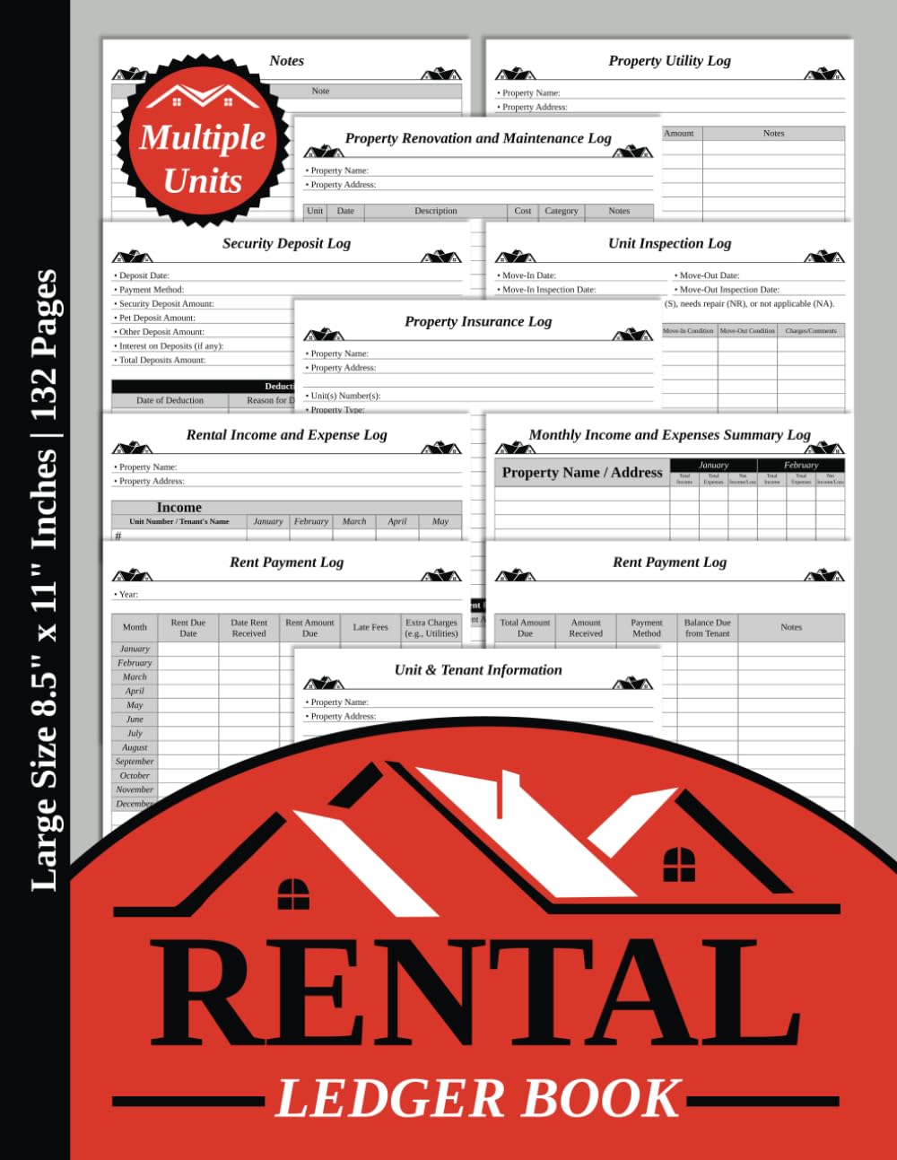 Amazon.com: Simple Rental Ledger Book | Rental Income & Expenses ...