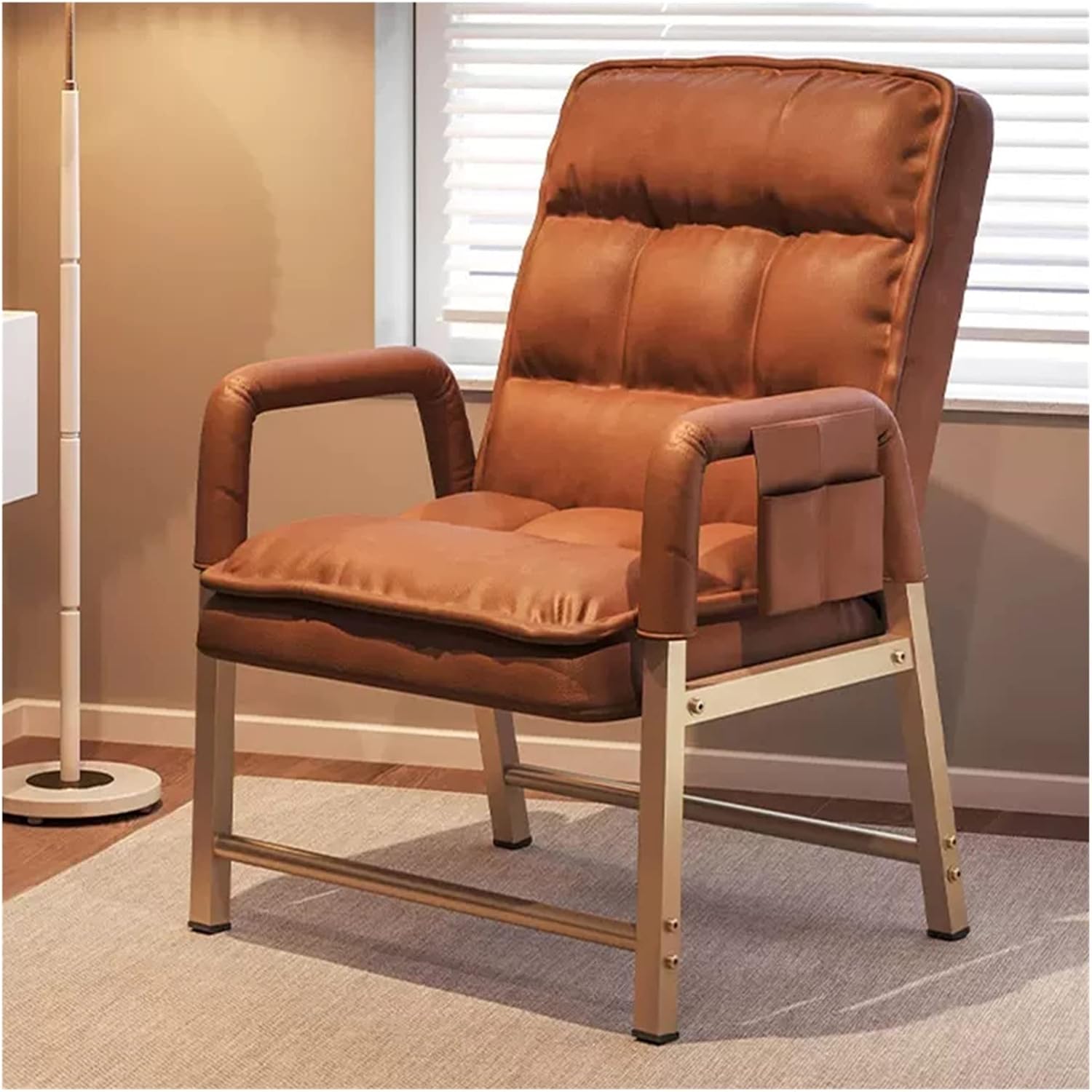 Leather Armchairs for Living Room with Footstool,Accent Chair Sofa Side ...