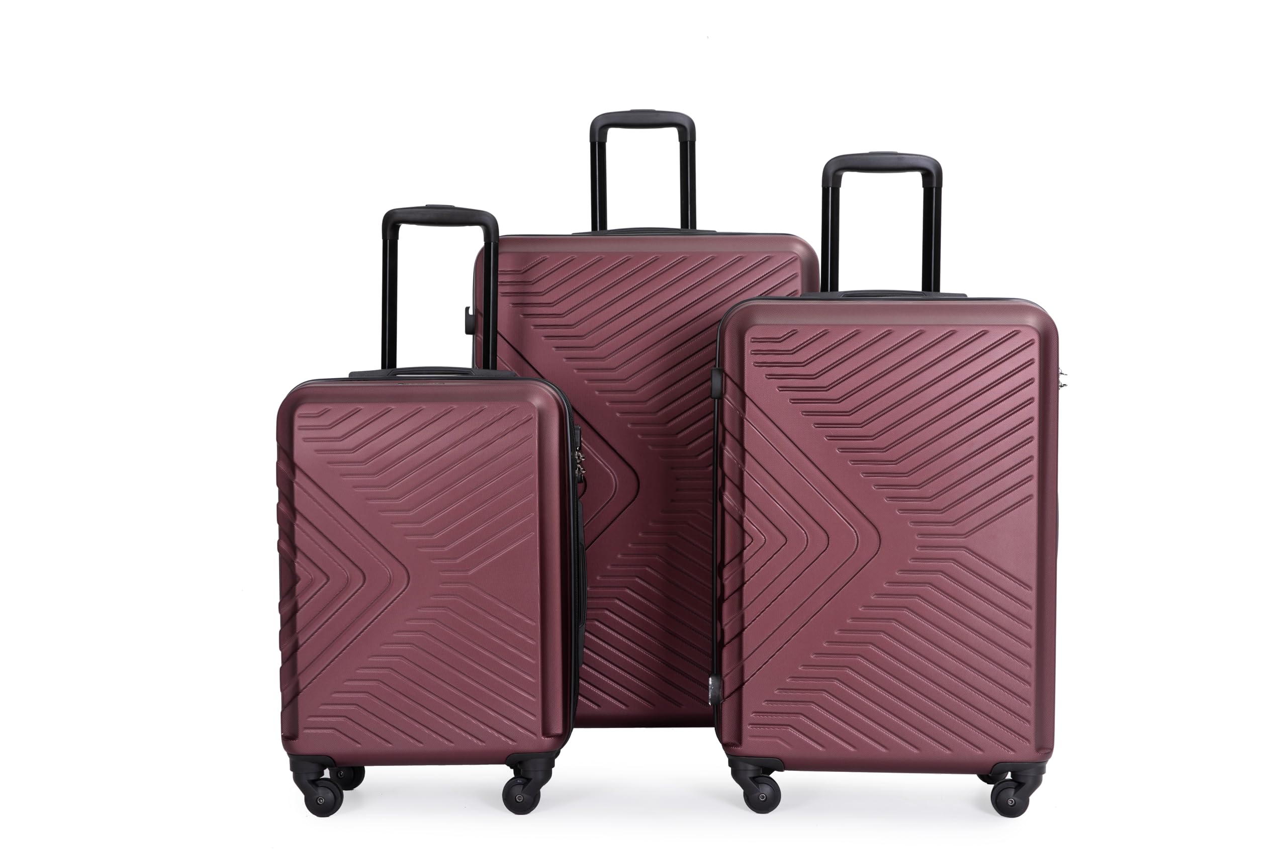 Amazon.com | Luggage sets 3 Piece,ABS Hard Shell Suitcase Set with ...