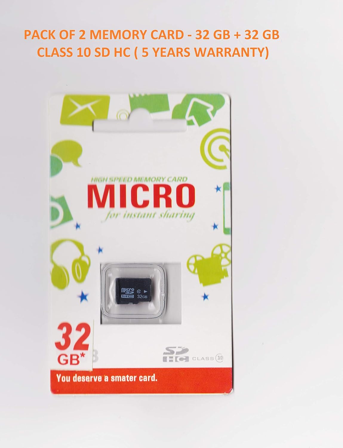 MicroDrive 32 GB PACK OF 2 Memory Card Class 10 ! FREE ADAPTER ! - Buy ...