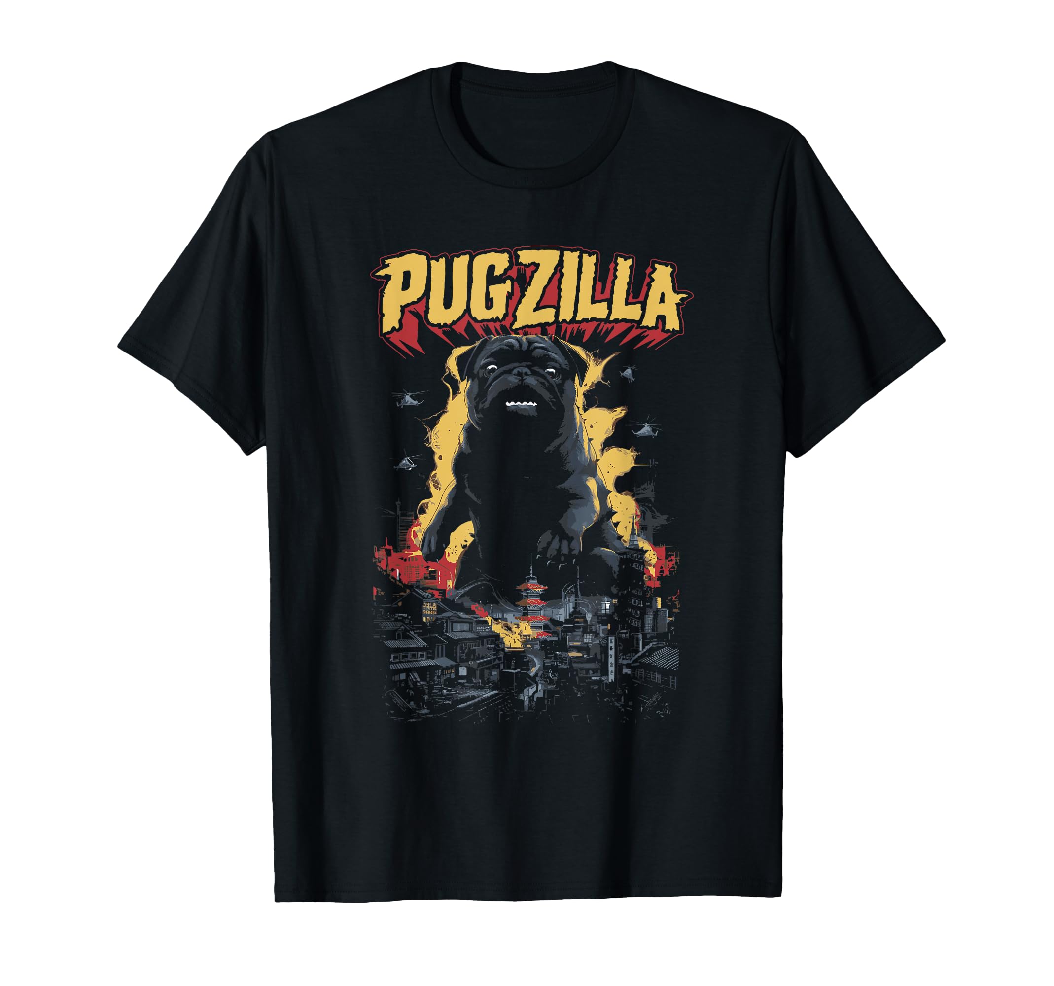 Amazon.com: Pugzilla Funny Pug Lover Pug Owner T-Shirt : Clothing ...