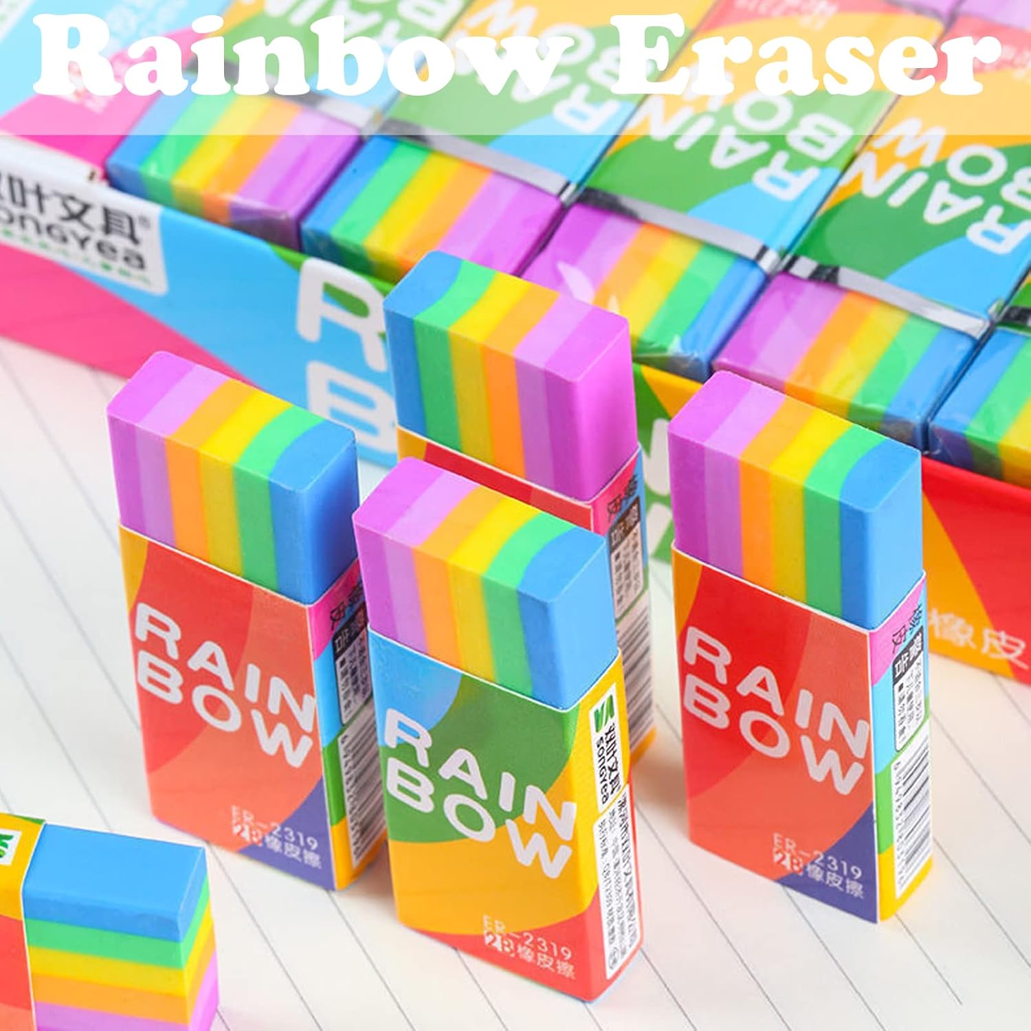 Flexible Pencil Rubber Eraser 12 Pieces Plastic Rubber Eraser Soft 2B ...