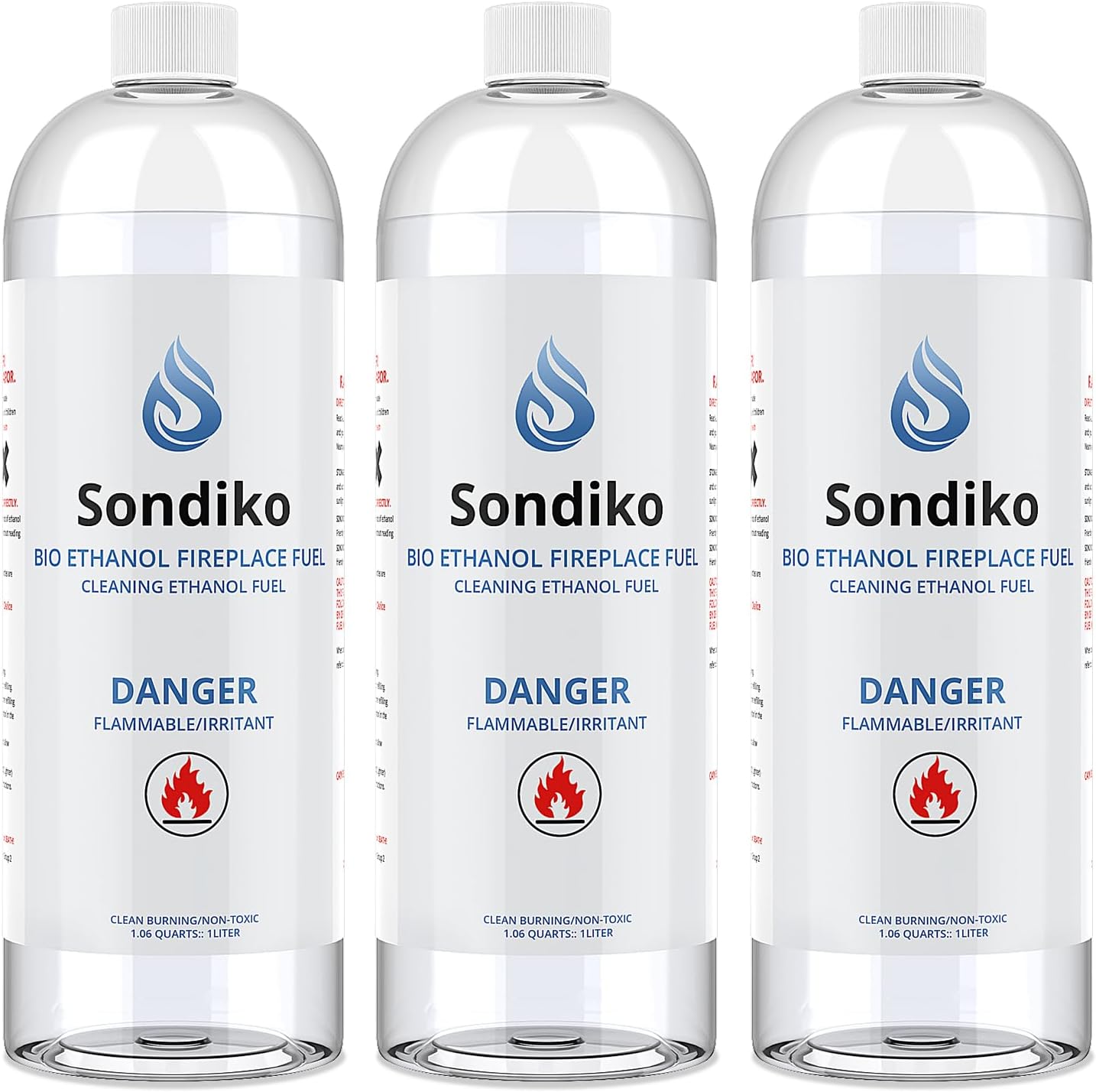 Amazon.com: Sondiko Fireplace Fuel for Table Top Fire Pit, Bioethanol ...