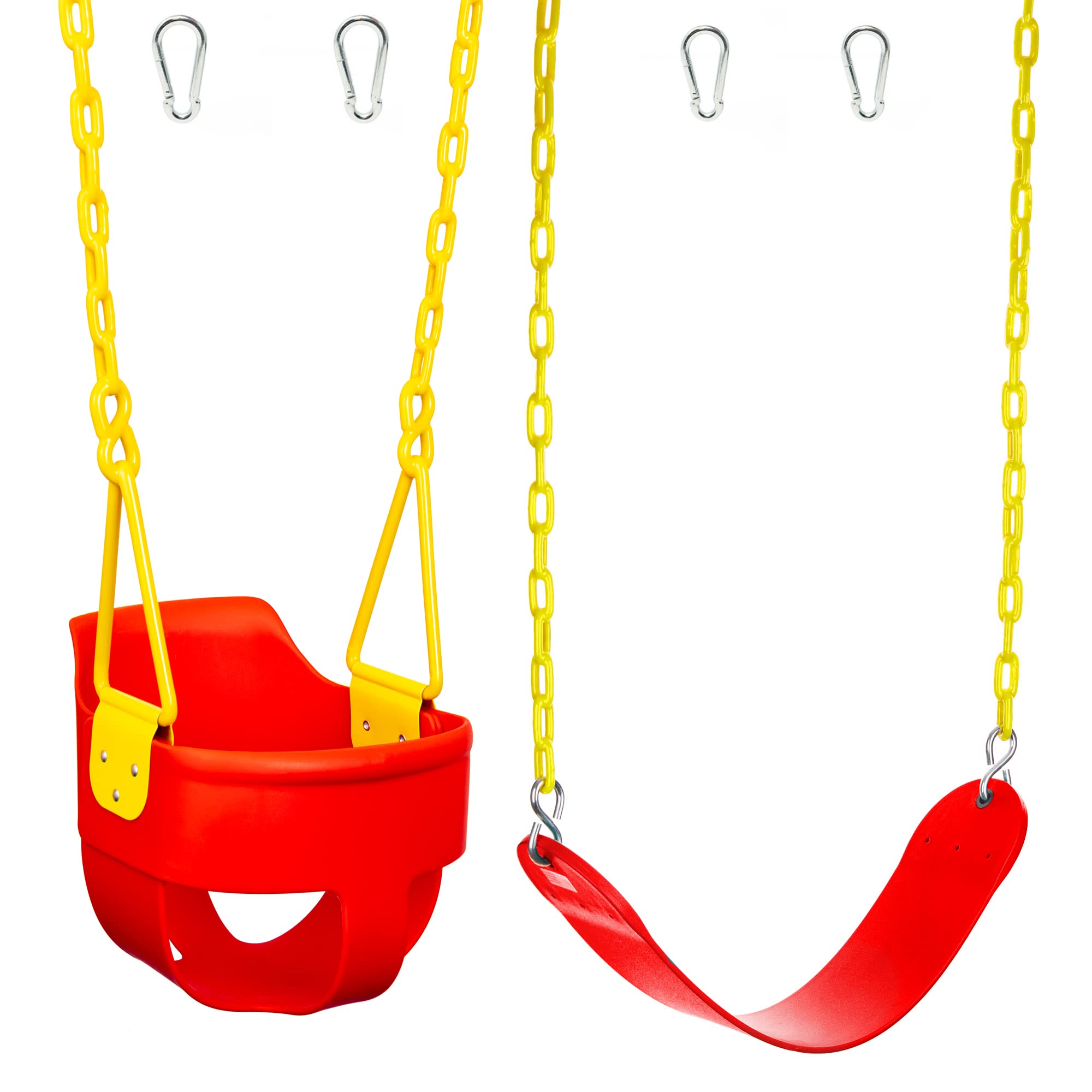 Premium High Back Full Bucket Swing and Heavy Duty Strap Swing Seat ...