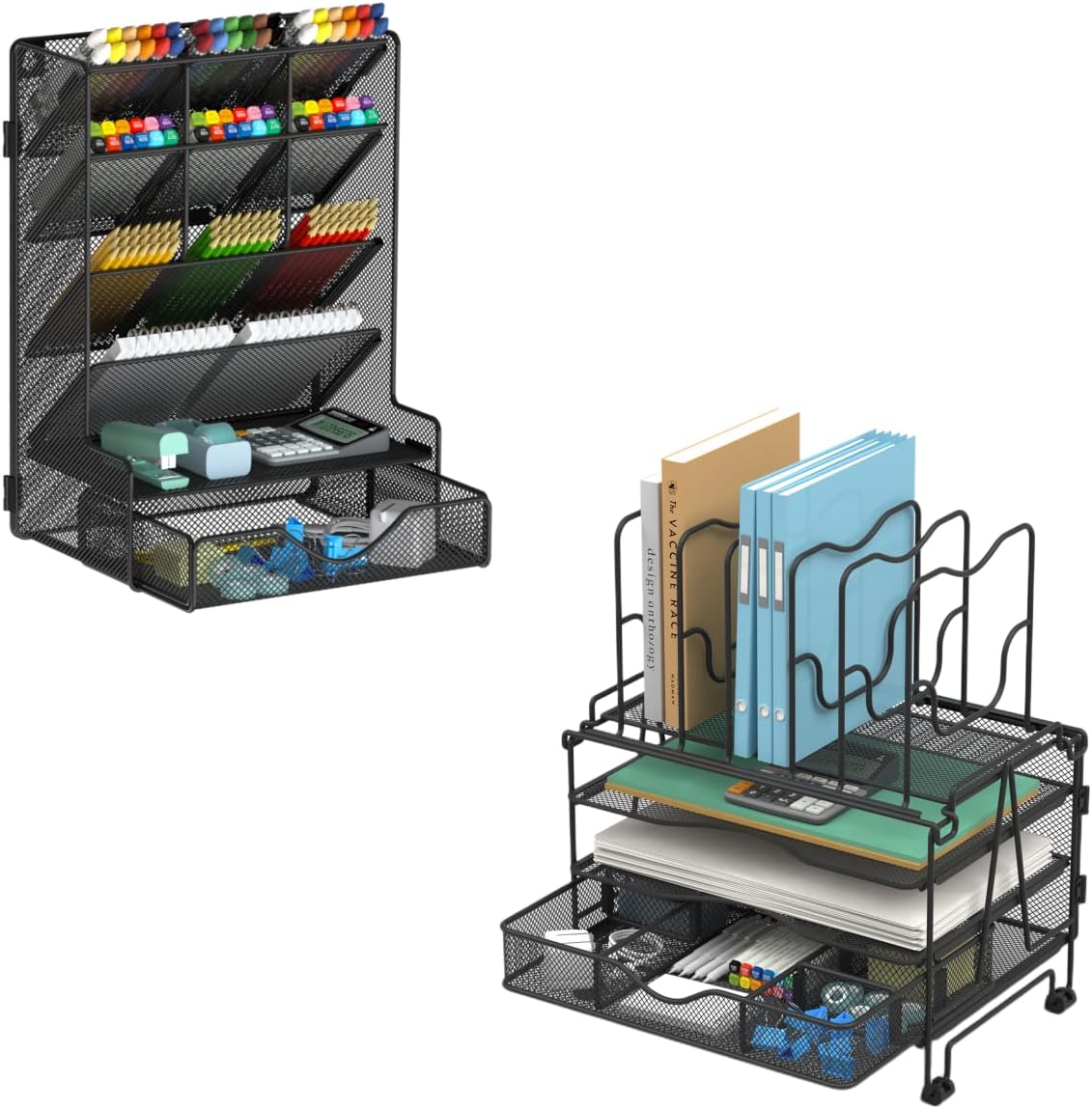 Amazon.com: BOHDK Wall Mount Pen Organizer 3-in-1 Desktop Organizer ...