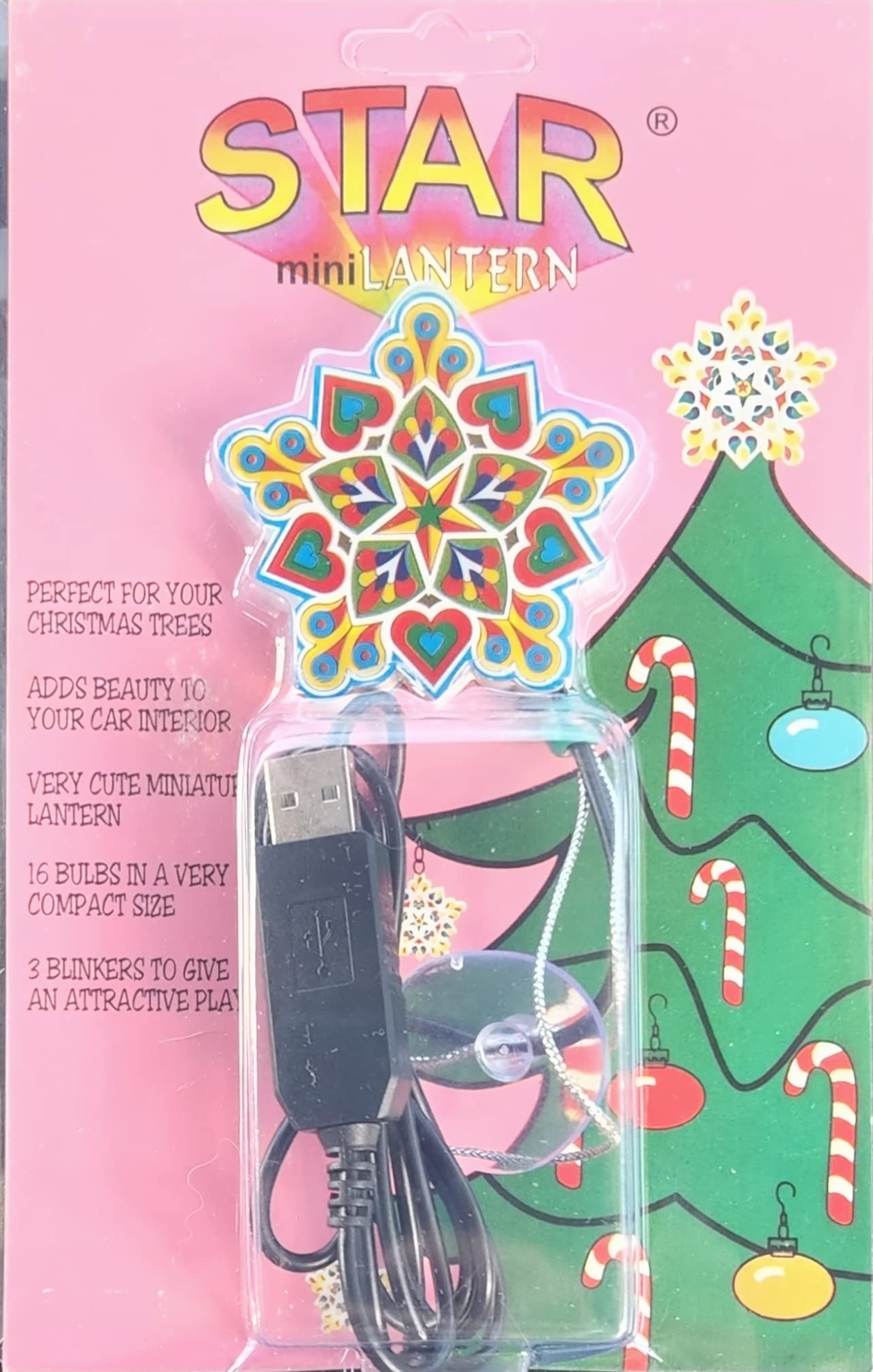 Buy BQ Star Miniature Lantern Filipino Mini Parol USB Plug Rear View ...