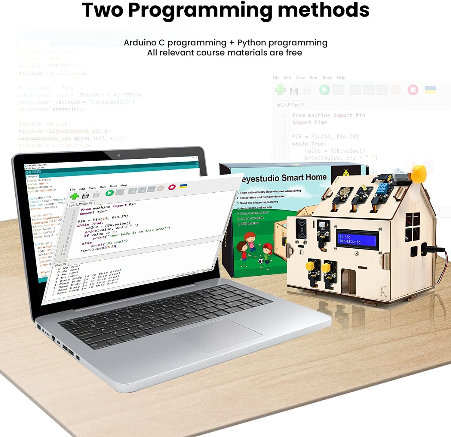 Arduino Uno KEYESTUDIO IOT ESP32 Smart Home Starter Kit For Arduino And ...