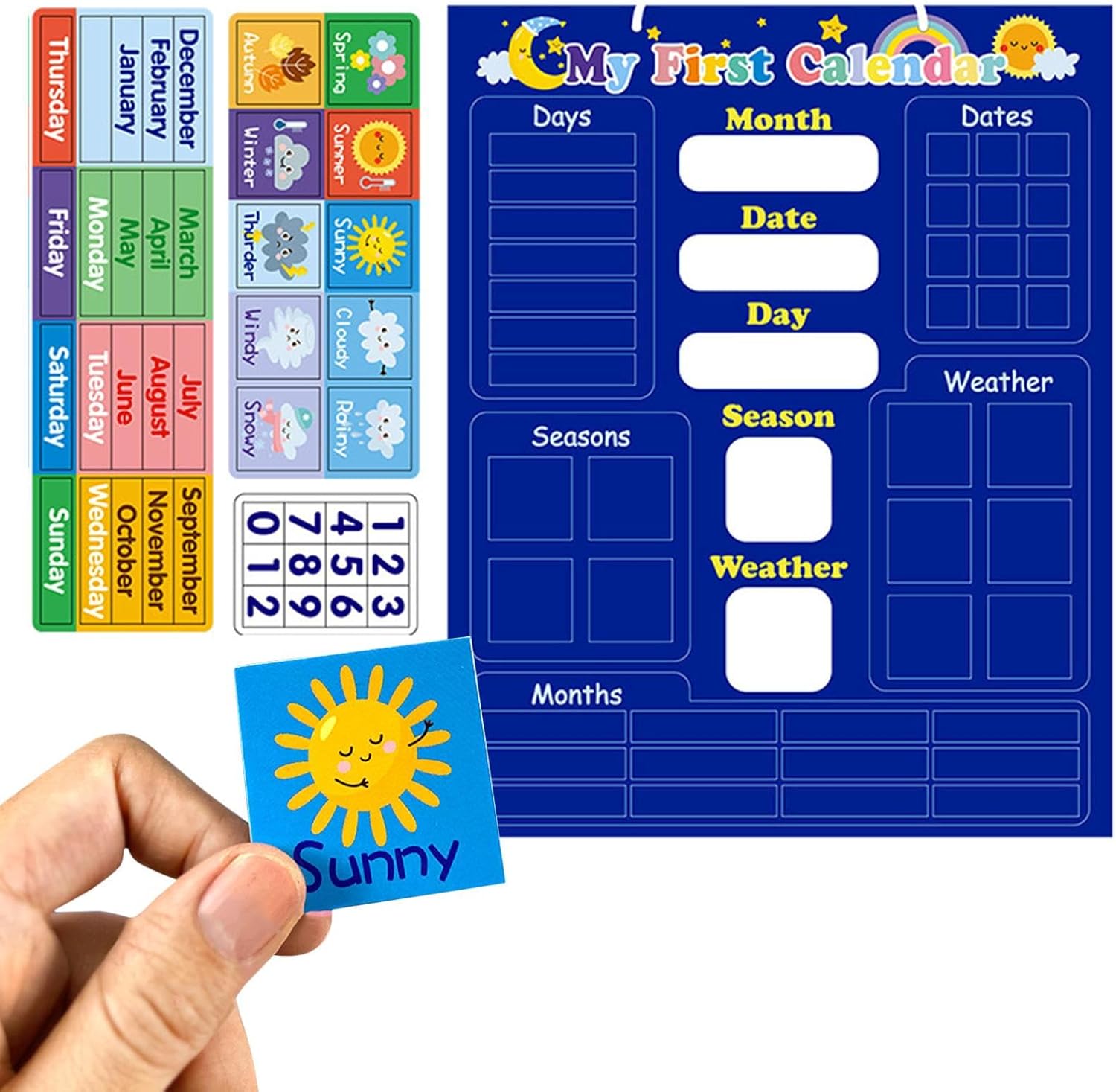 First Kids Daily Magnetic Calendar – Weekly Learning Chart | Classroom ...