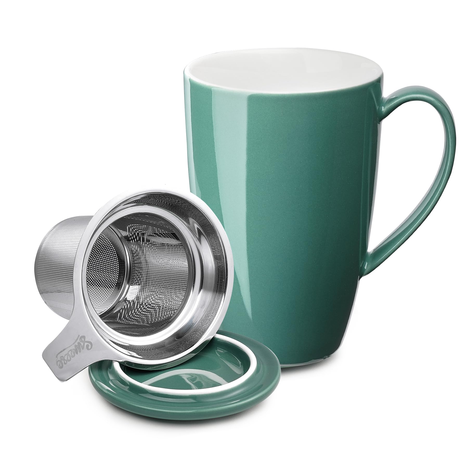 Amazon.com: Sweese 15 OZ Porcelain Tea Mug with Infuser and Lid, Loose ...