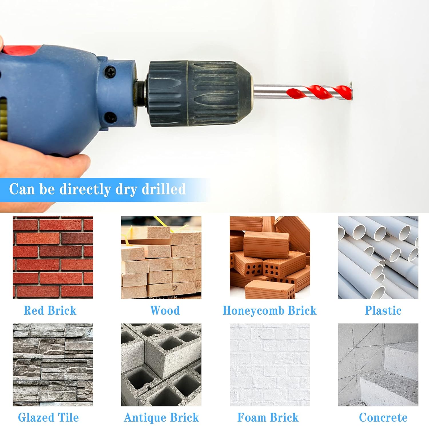 8Pcs Triangle Drill Bit Set Triangle Twist Drill Bit Set Triangle Alloy ...