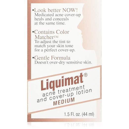 Amazon.com: Liquimat Acne Treatment and Cover-Up Lotion Medium 1.50 oz ...