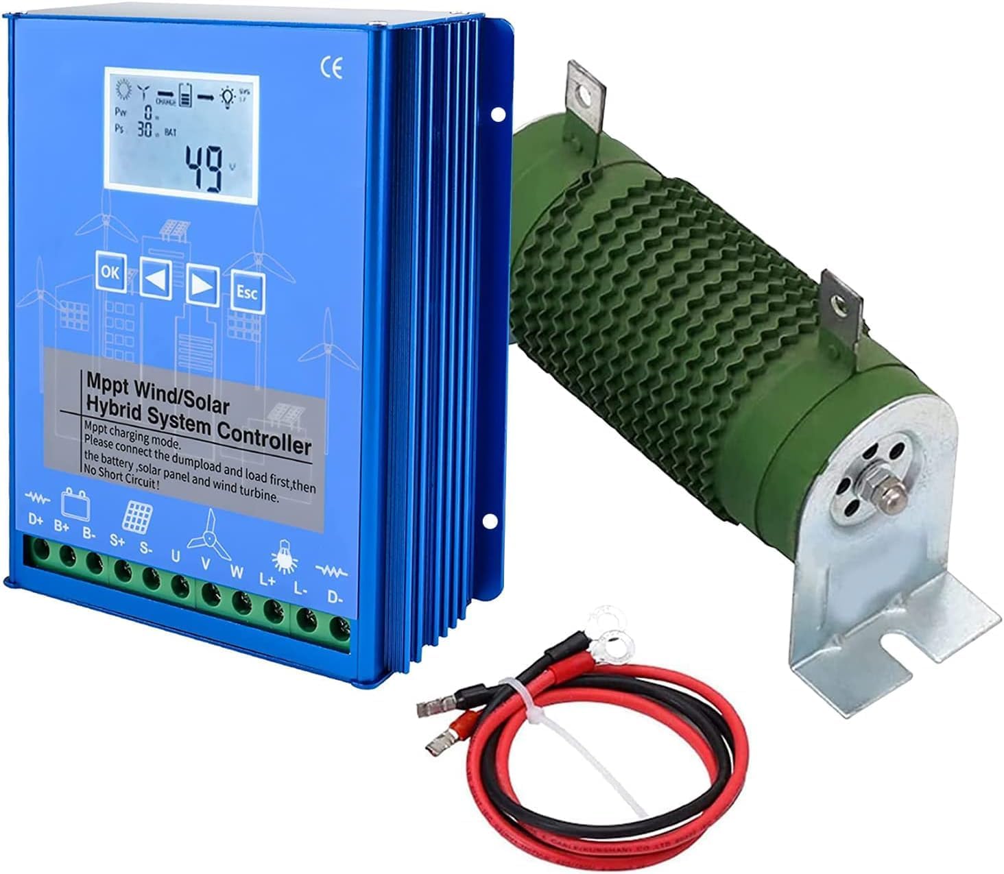 4000W Wind Solar Hybrid System 12V/24V/48V MPPT Charge Controller with ...