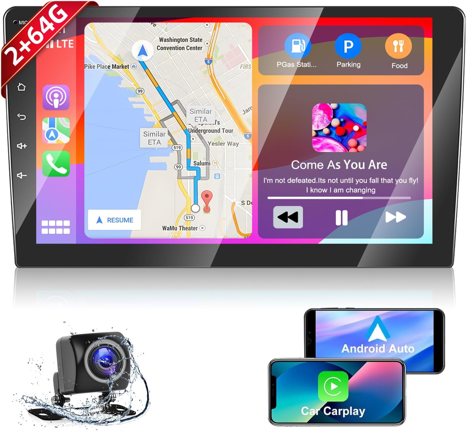 Amazon.com: Podofo [2G+64G] Double Din Android 13 Car Stereo Wireless ...