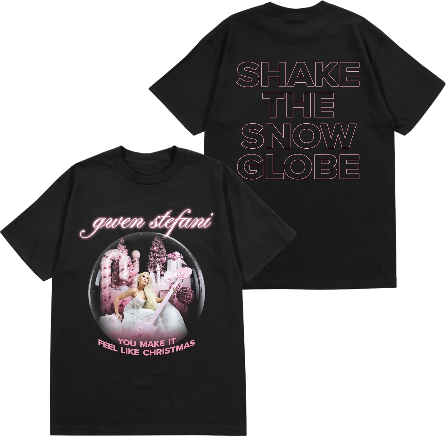 Gwen Stefani Official Merchandise Snow Globe T-Shirt, Black, Large ...