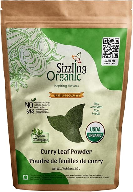 Sizzling Organic Curry Leaves Powder – Certified Organic, Non ...