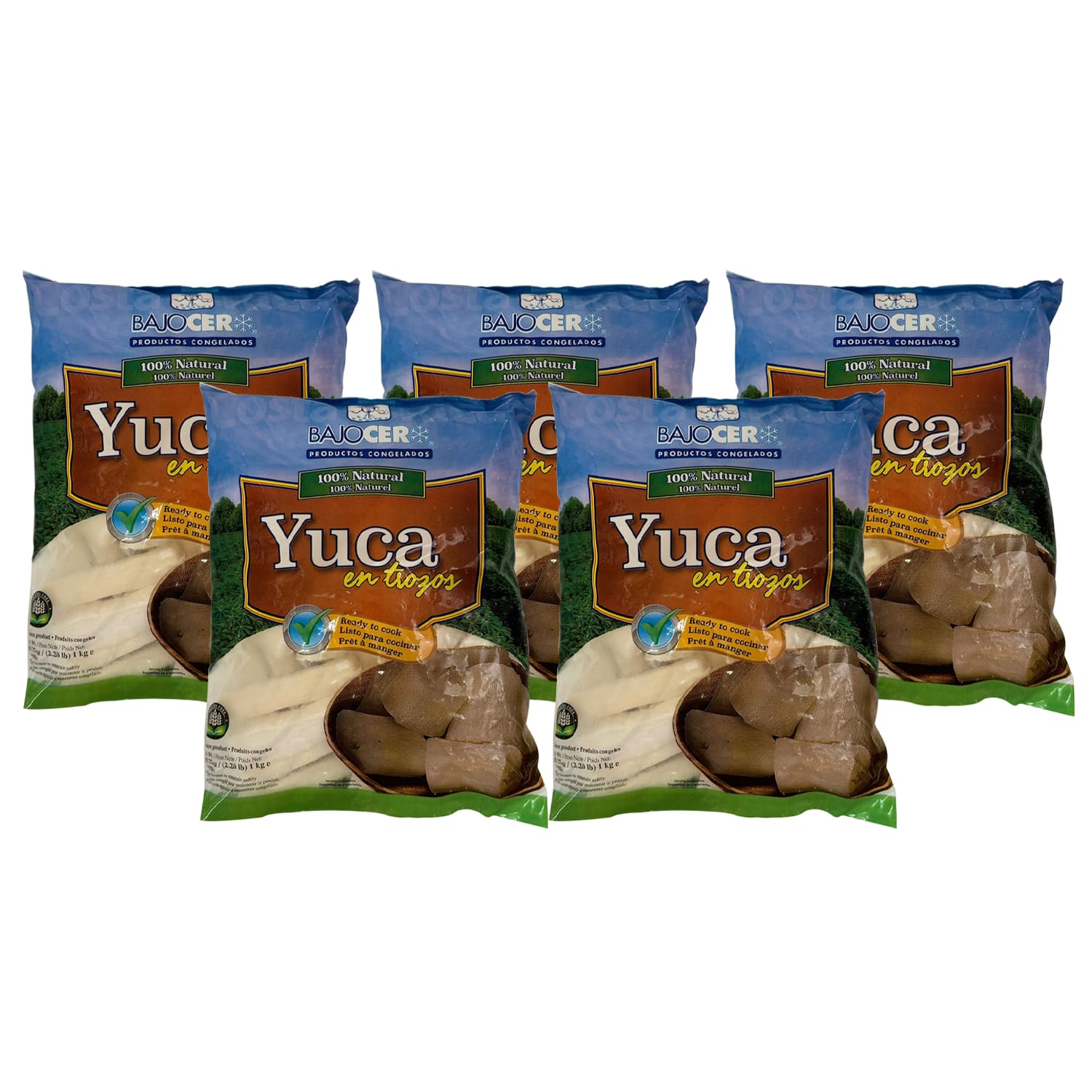 Yuca Cassava Bajocero Trozo Cong 1kg | Frozen Pre Cooked Vegetable ...
