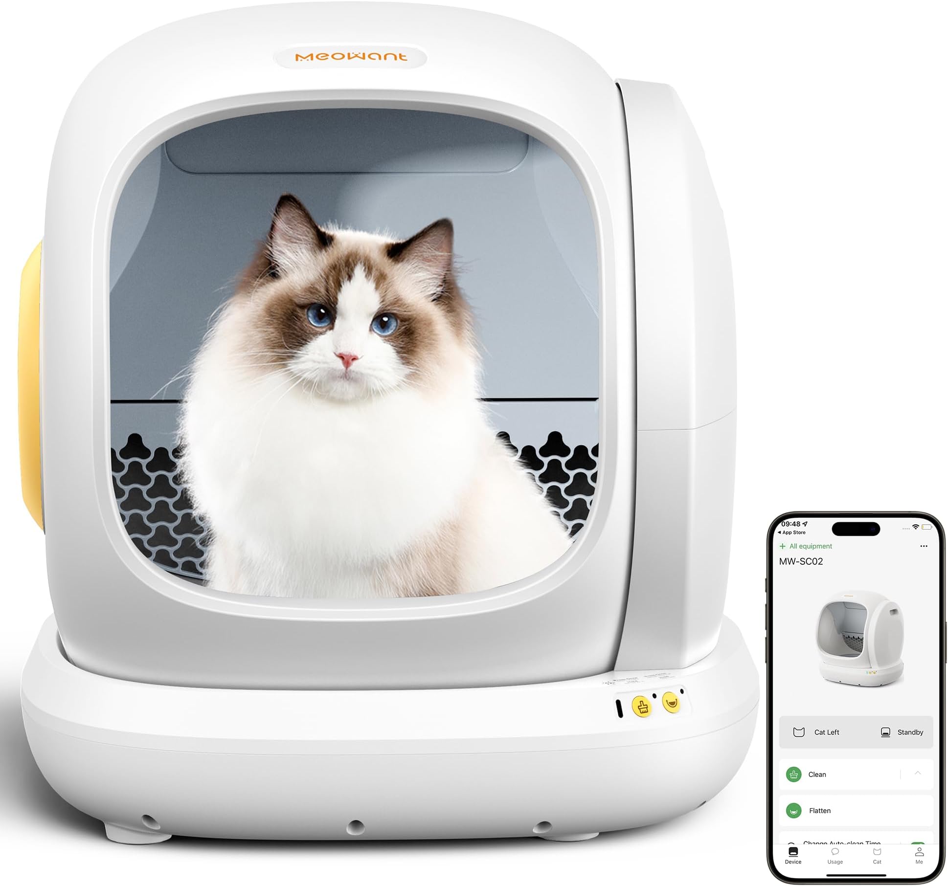 Amazon.com: Self Cleaning Litter Box - 2.2lb-23lb Cat Can Use, 100L ...