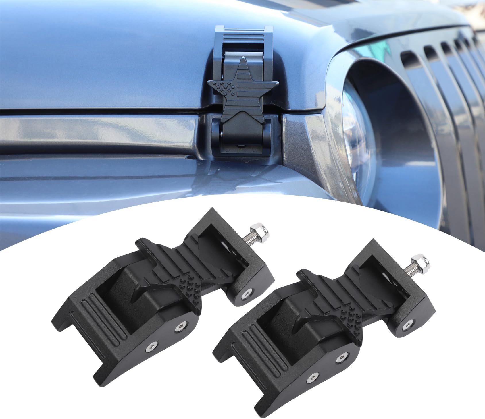 Amazon.com: PDKLIN for Jeep Gladiator Hood Latches Aluminum Hood Catch ...