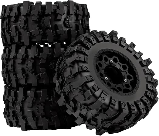 Amazon.com: NMNRC Plastic RC Short Course Truck Wheels and Rubber Tires ...