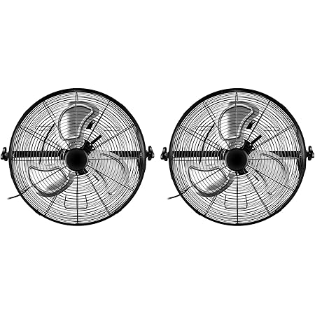 Amazon.com: Simple Deluxe 20 Inch High Velocity 3 Speed, Black Wall ...