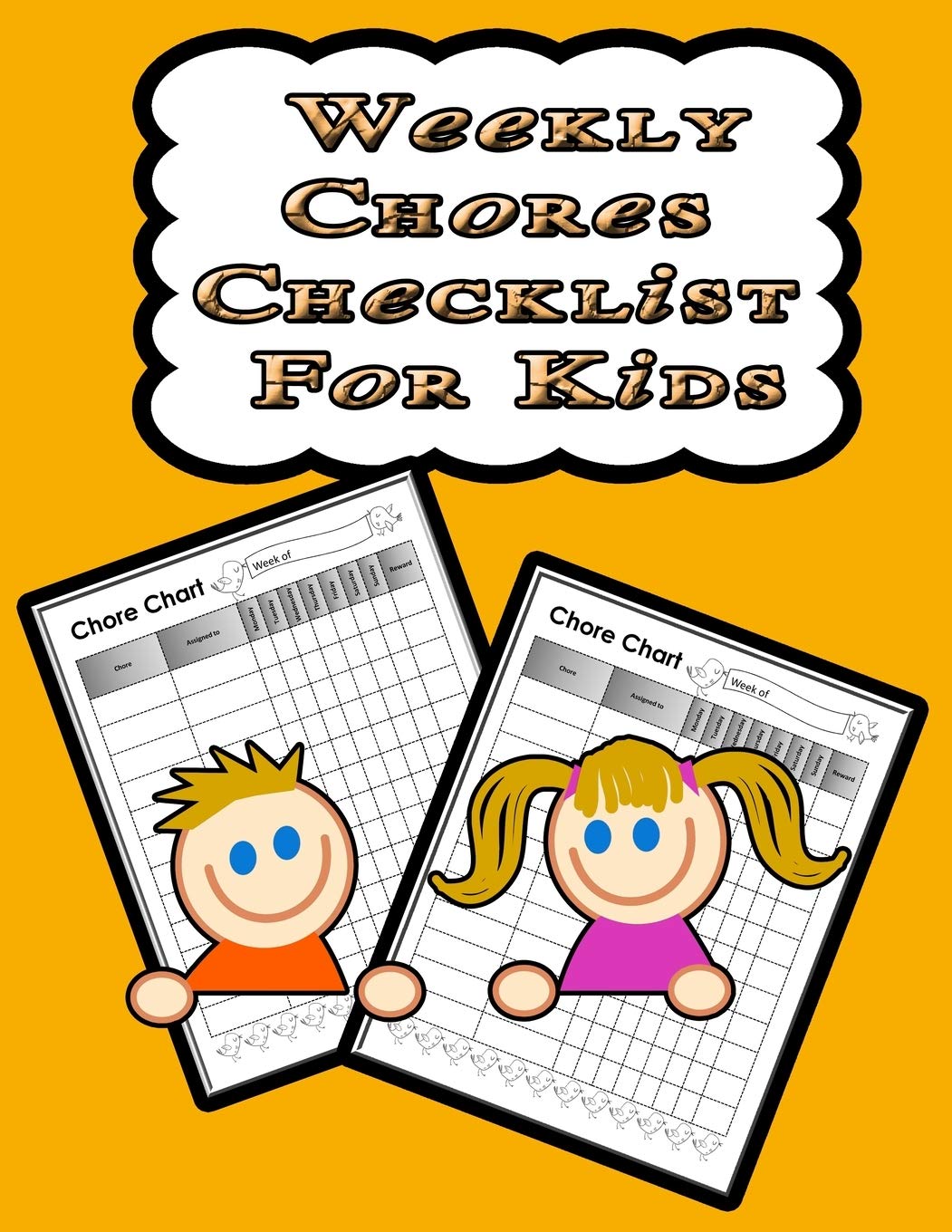 Weekly Chores Checklist for Kids: 110 Pages, 13 Months of Weekly Chores ...
