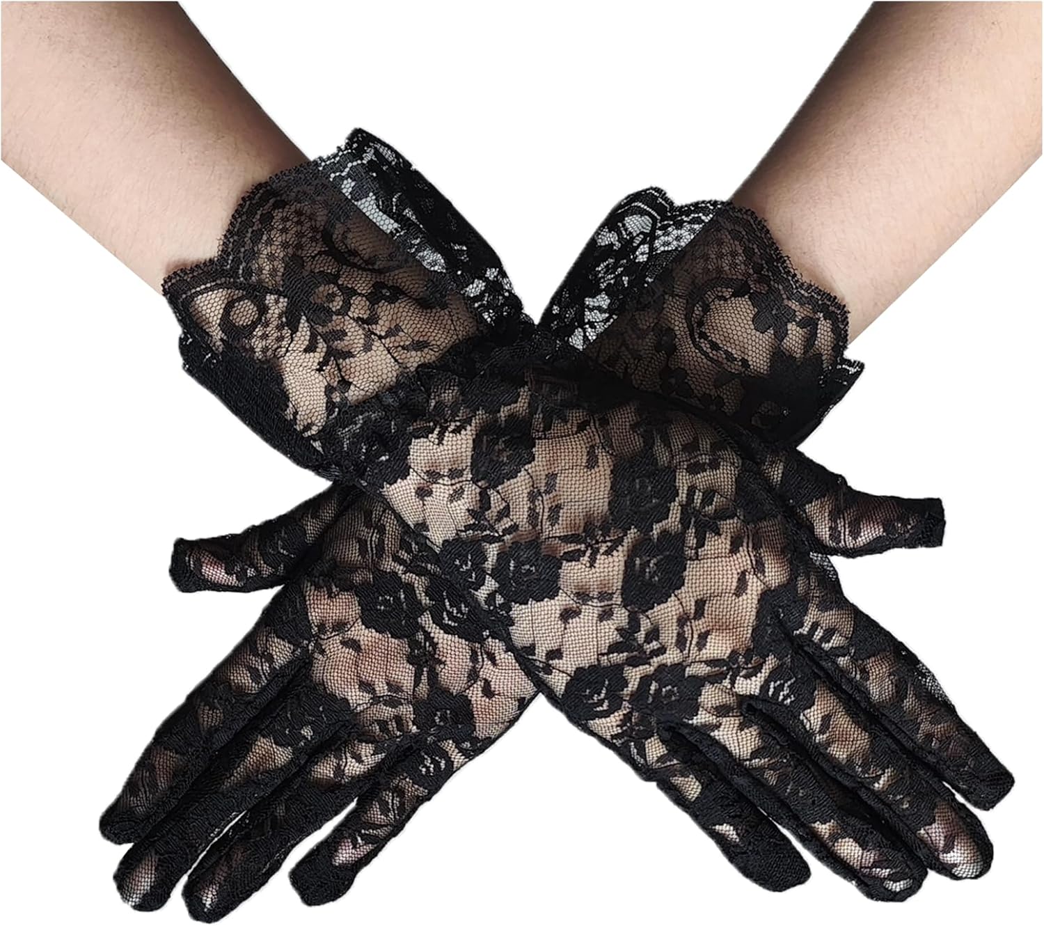 Amazon.com: Acuteye Lace Gloves,Tea Party Gloves for Women Elegant ...