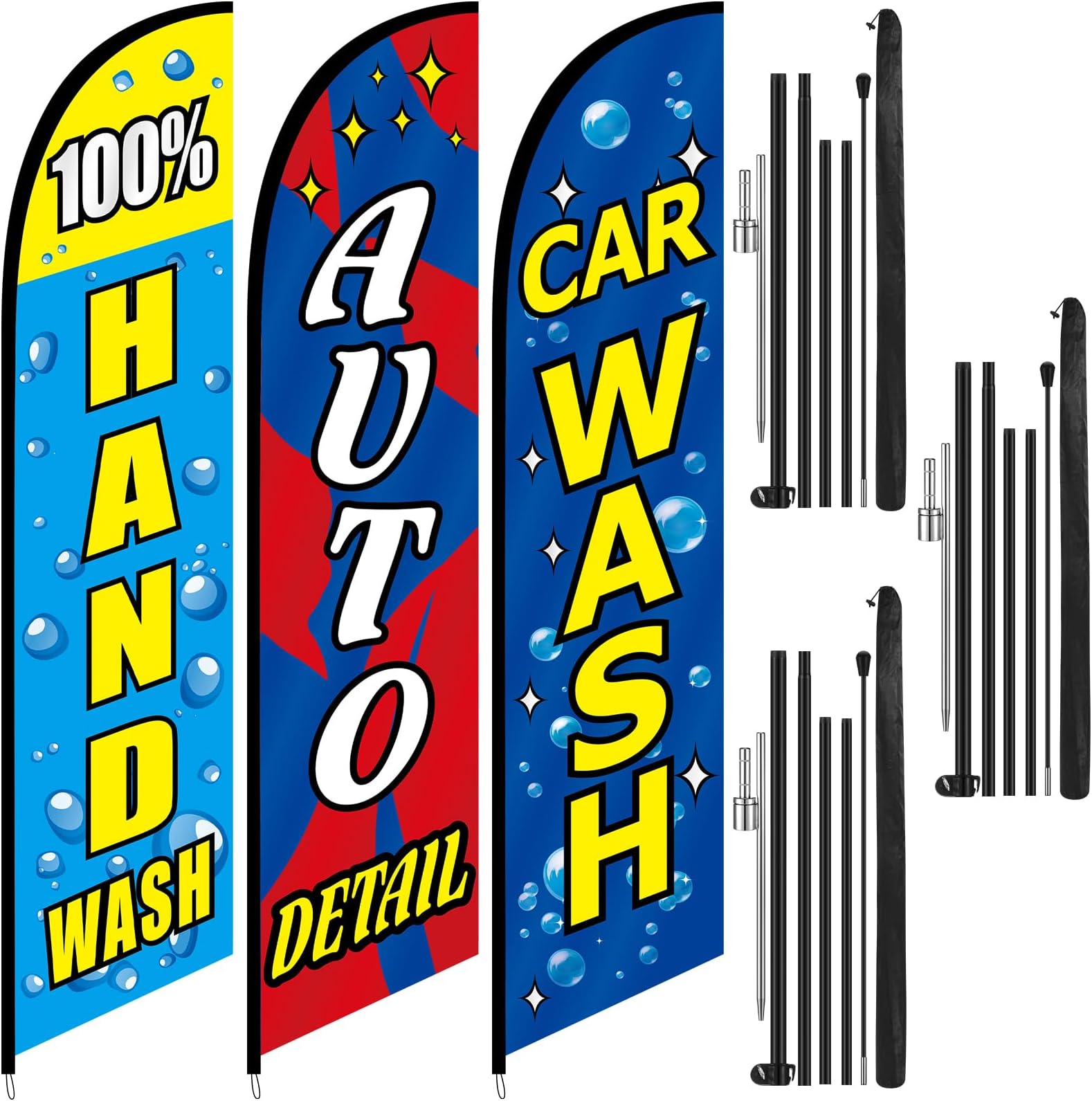 Amazon.com: OnPoint Wares Hand Car Wash Auto Detailing King Sized Flags ...