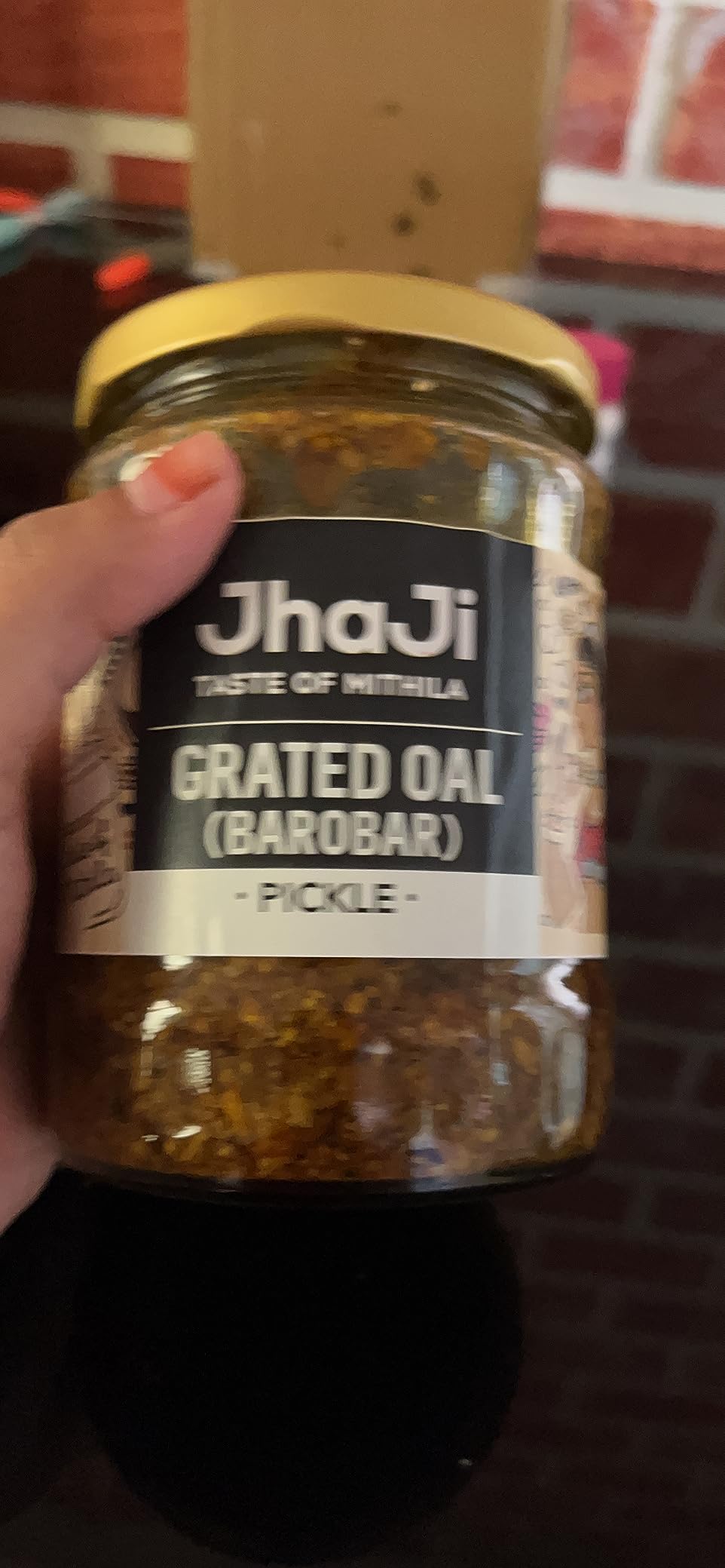 JhaJi Store Oal Ginger Chilli Mix Pickle | Bihari-Style Oal Barobar ...