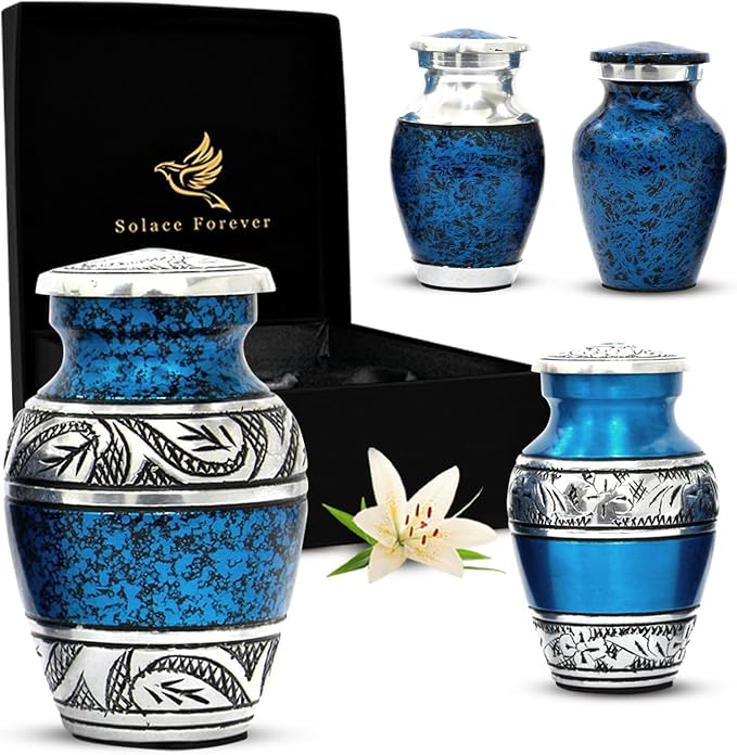 Amazon.com: Small Urns for Human Ashes Keepsake Set - Mini Urns for ...