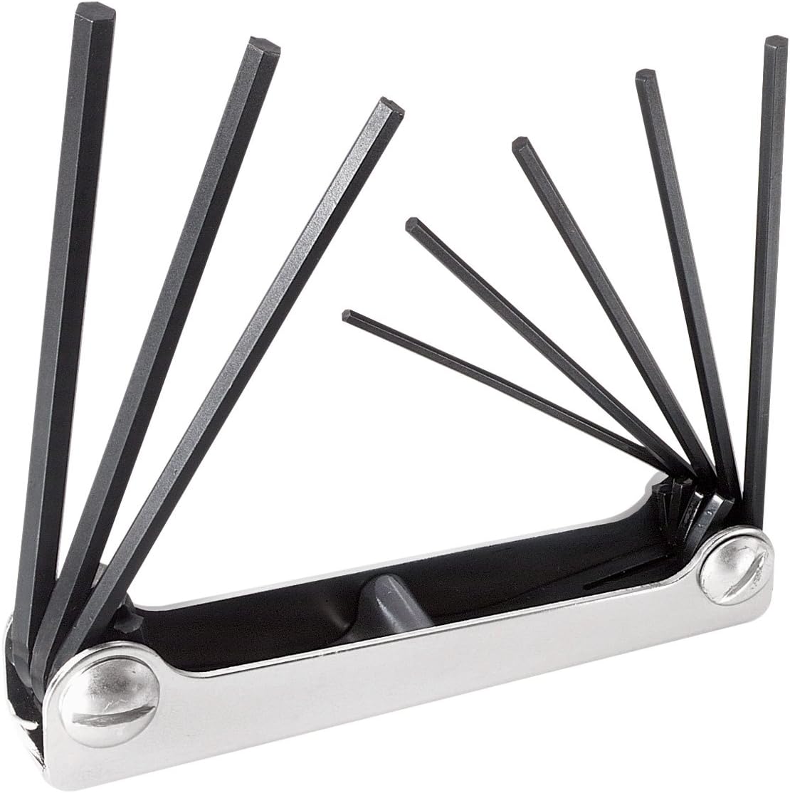 Klein Tools 70583 5-1/4-Inch Folding Hex-Key Set with 8-Inch Sizes ...