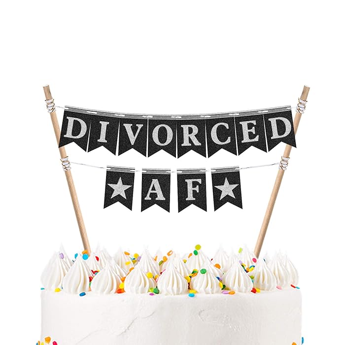 Buy Divorced AF Cake Bunting Topper Handmade Divorce Party Goodbye ...