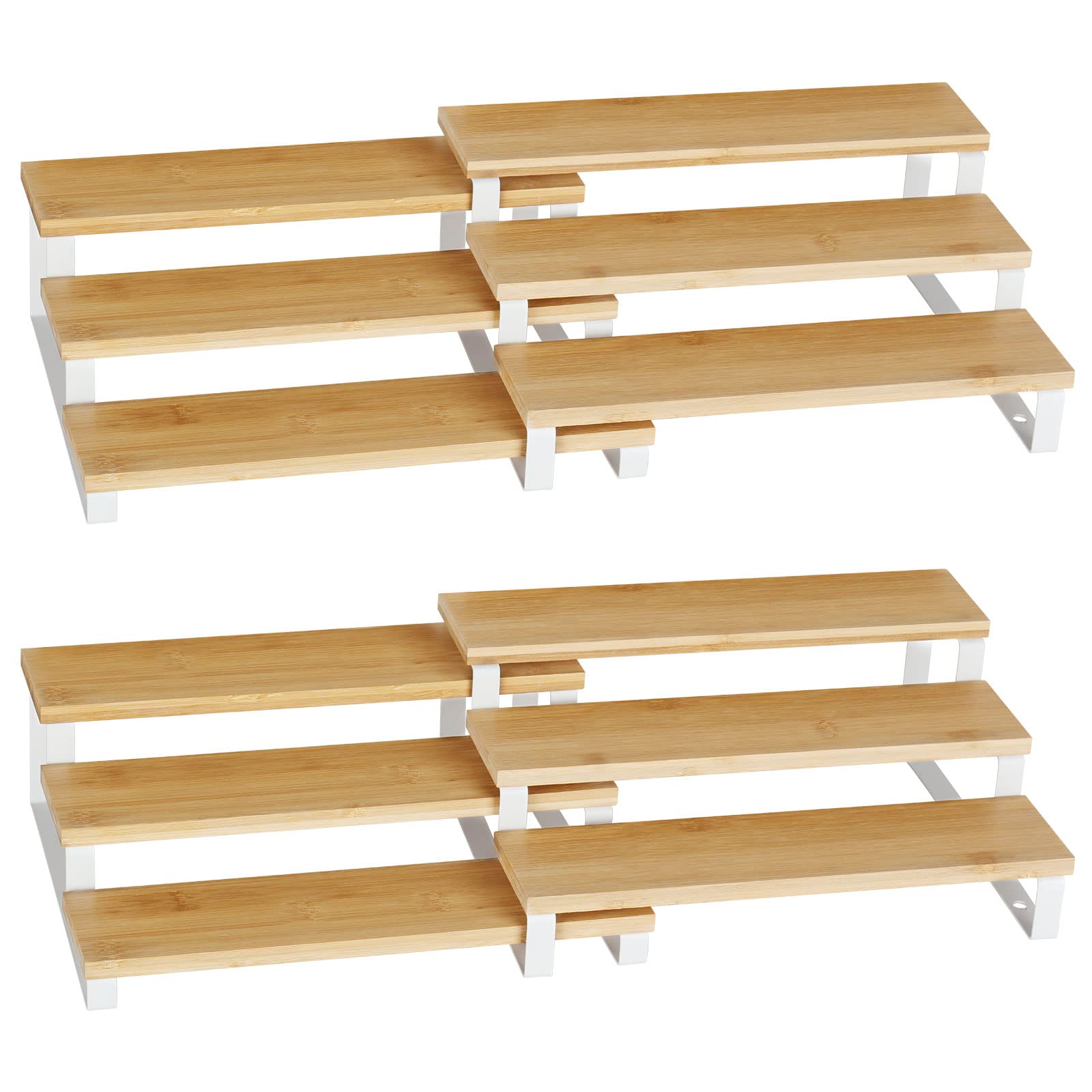 Buy Spice Rack Organizer, 3 Tier Bamboo Pantry Shelf Rack, Cabinet ...