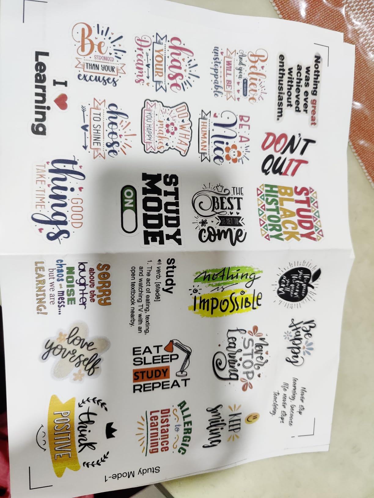 Titu Ki Baatein 50 Pcs Positive Quote Stickers, Inspirational Stickers ...