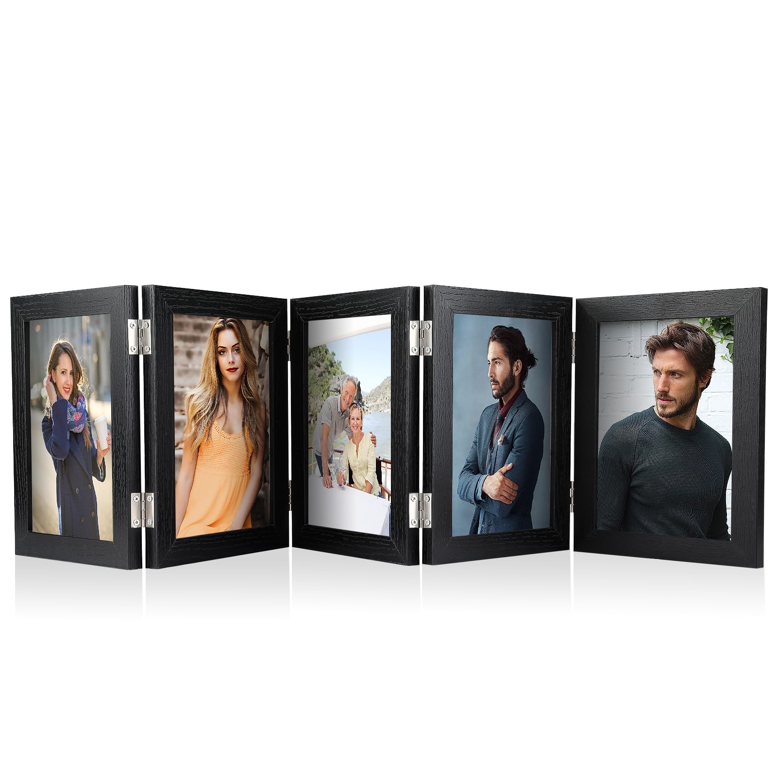 Amazon.com - RMERVE 5 Folding Hinged Picture Frame 5 x 7 Inches Natural ...