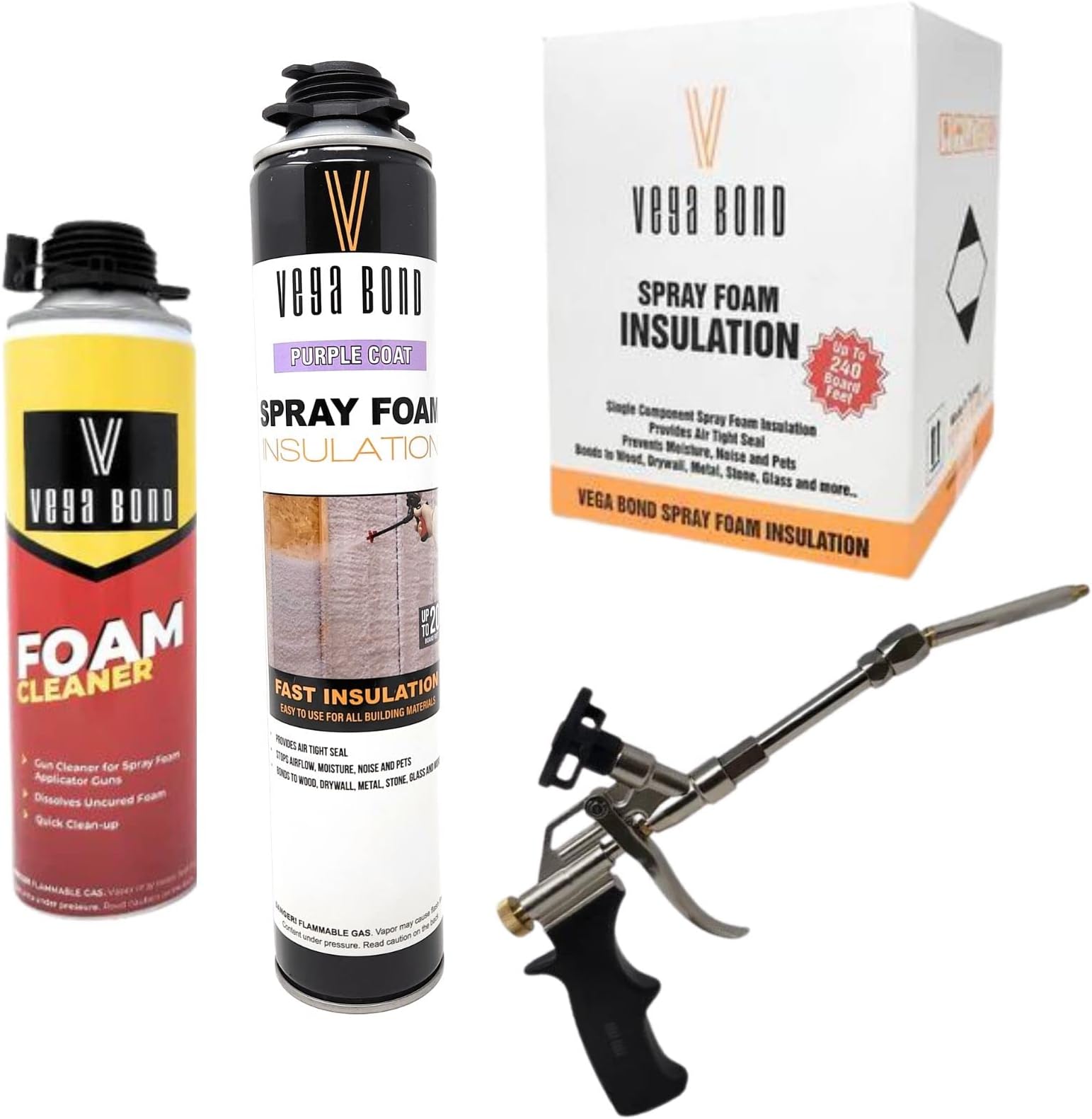 Amazon.com: Kraken Bond Fastcoat Spray Foam Insulation Kit 20 Board Ft ...