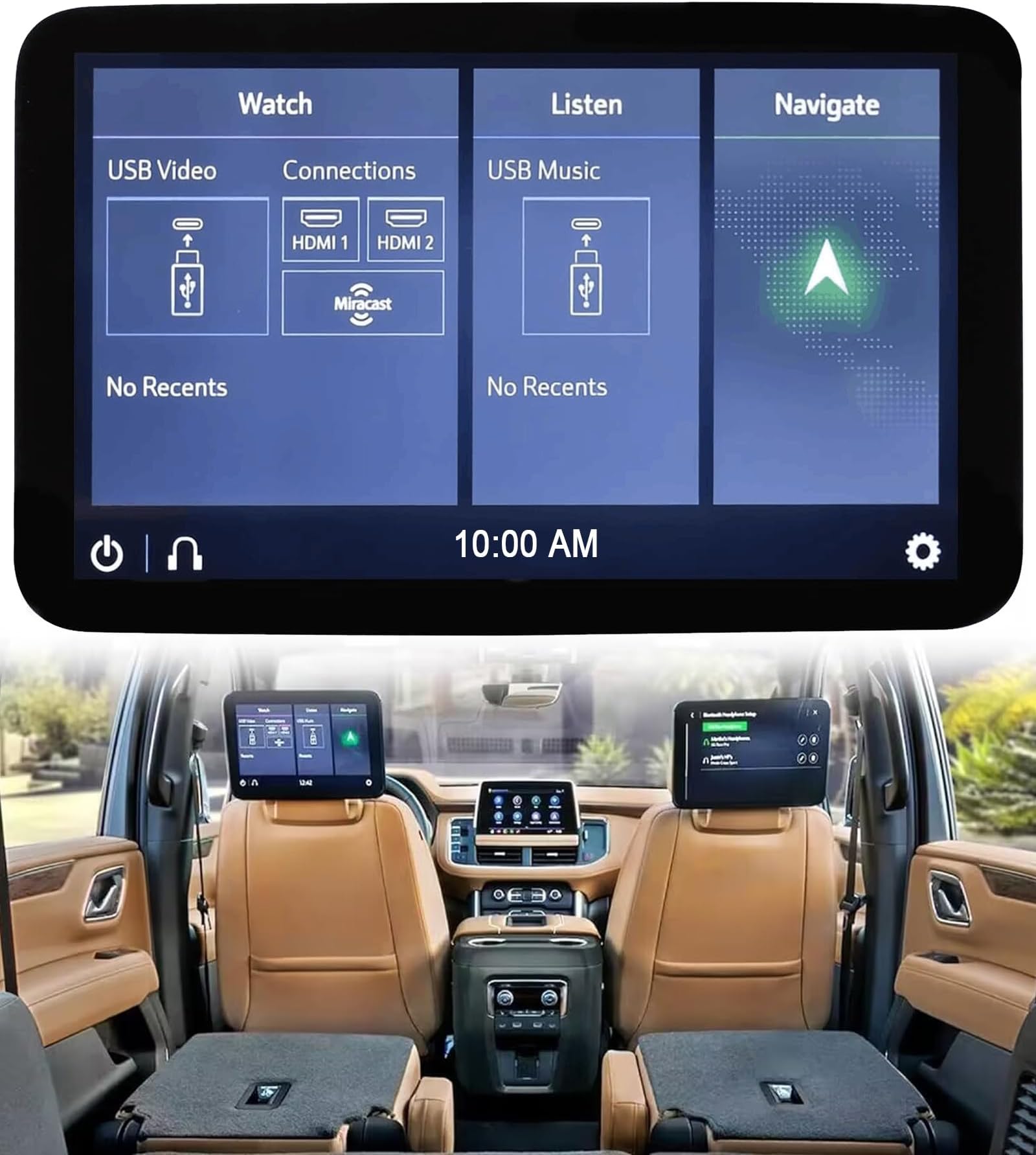 Amazon.com: 12.6" LCD Display in Rear Entertainment TV Headrest Back ...