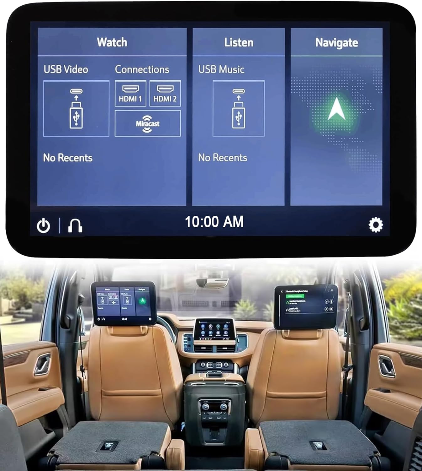 Amazon.com: 12.6" LCD Display in Rear Entertainment TV Headrest Back ...