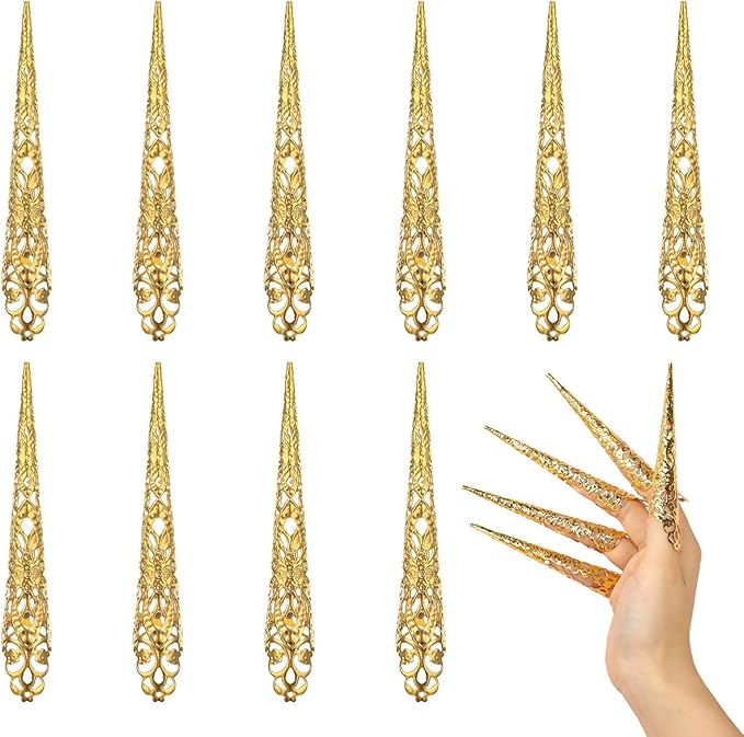 Amazon.com: Dimeho Finger Nail Claw Rings, 10 Pack Halloween Goth ...